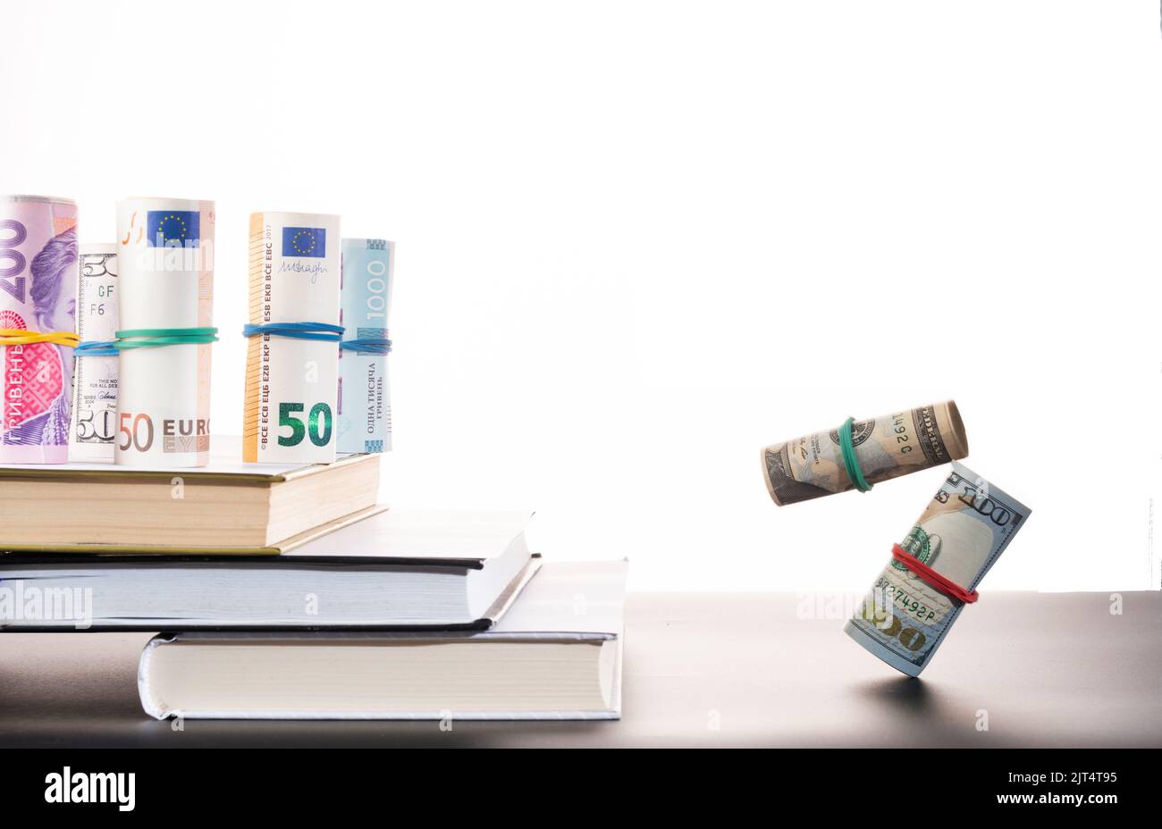 The collapse and instability of the financial market. Financial fall ...