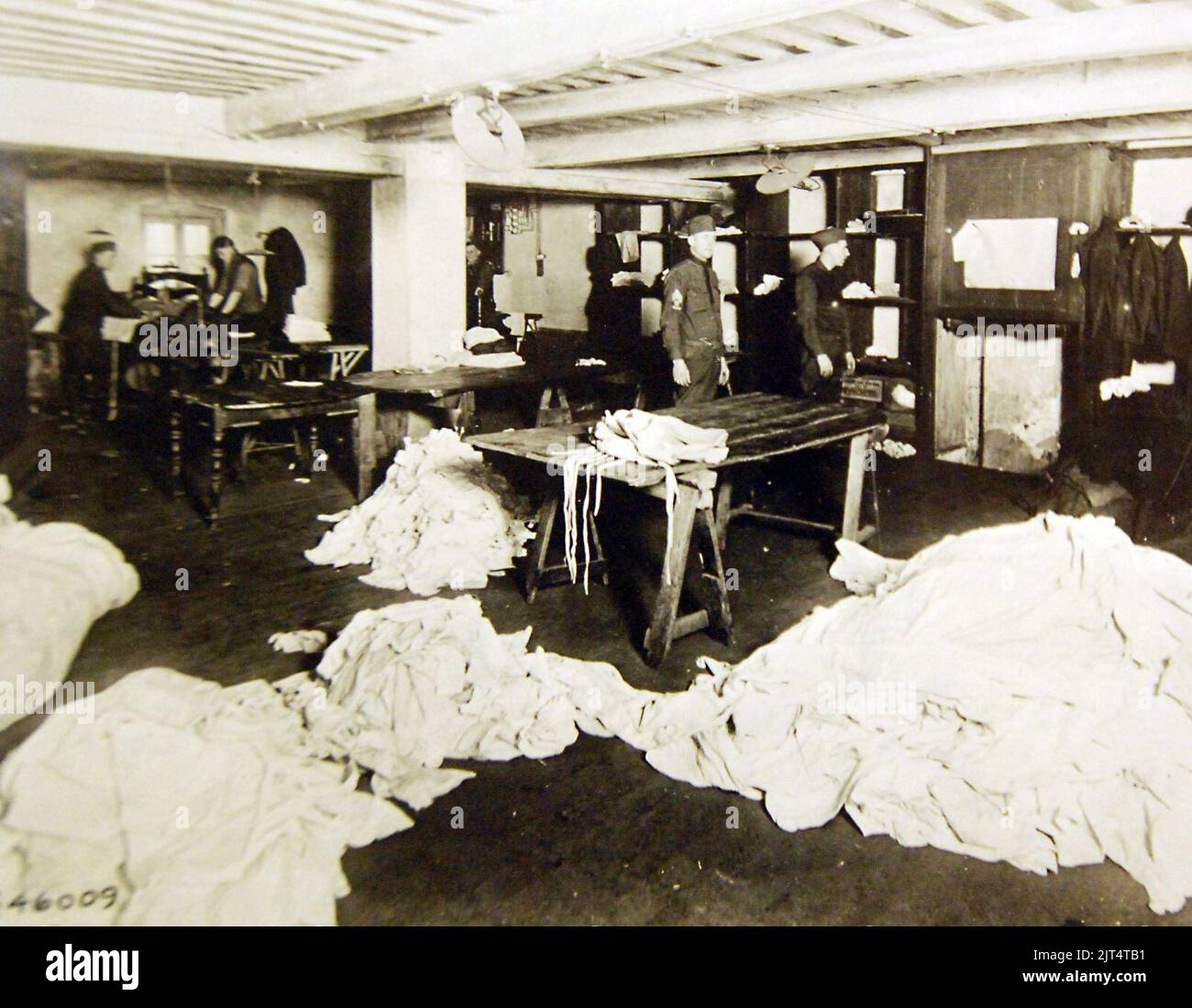 U.S. Army laundry facility, Base Hospital -30, Royat, Puy de Dome ...
