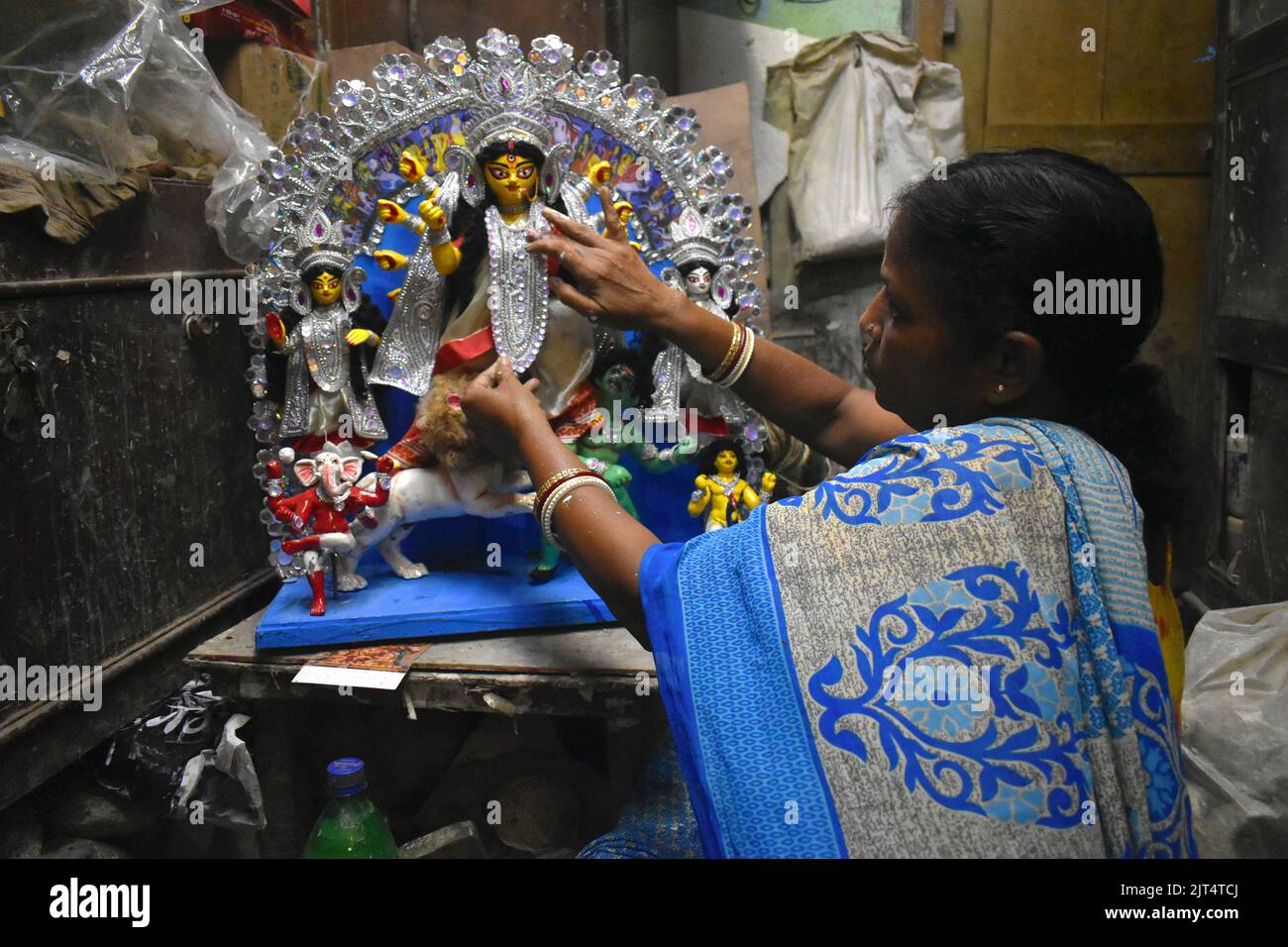 Fiberglass durga idol hi-res stock photography and images - Alamy