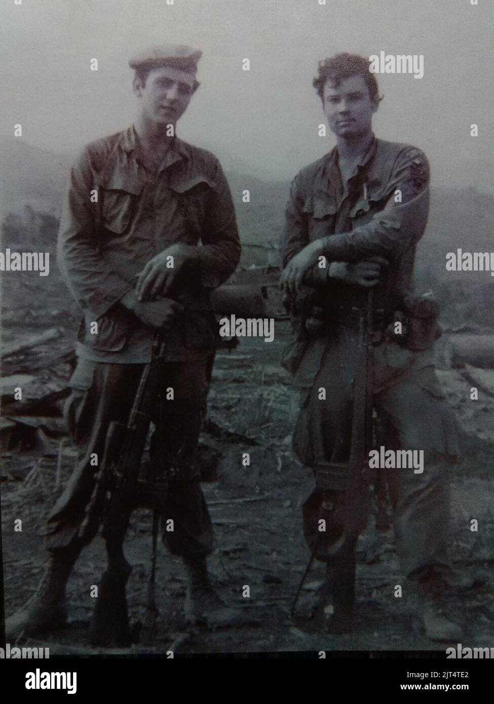 U.S. Army snipers, March 1971, Vietnam War. Left and right views of XM ...
