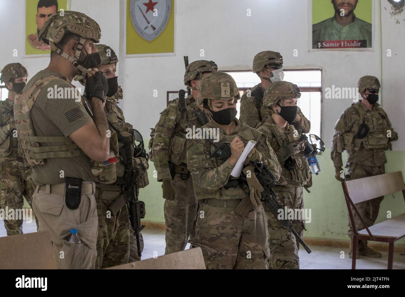 U.S. Army Soldiers visits a SDF Training and Operations Facility 2021 ...
