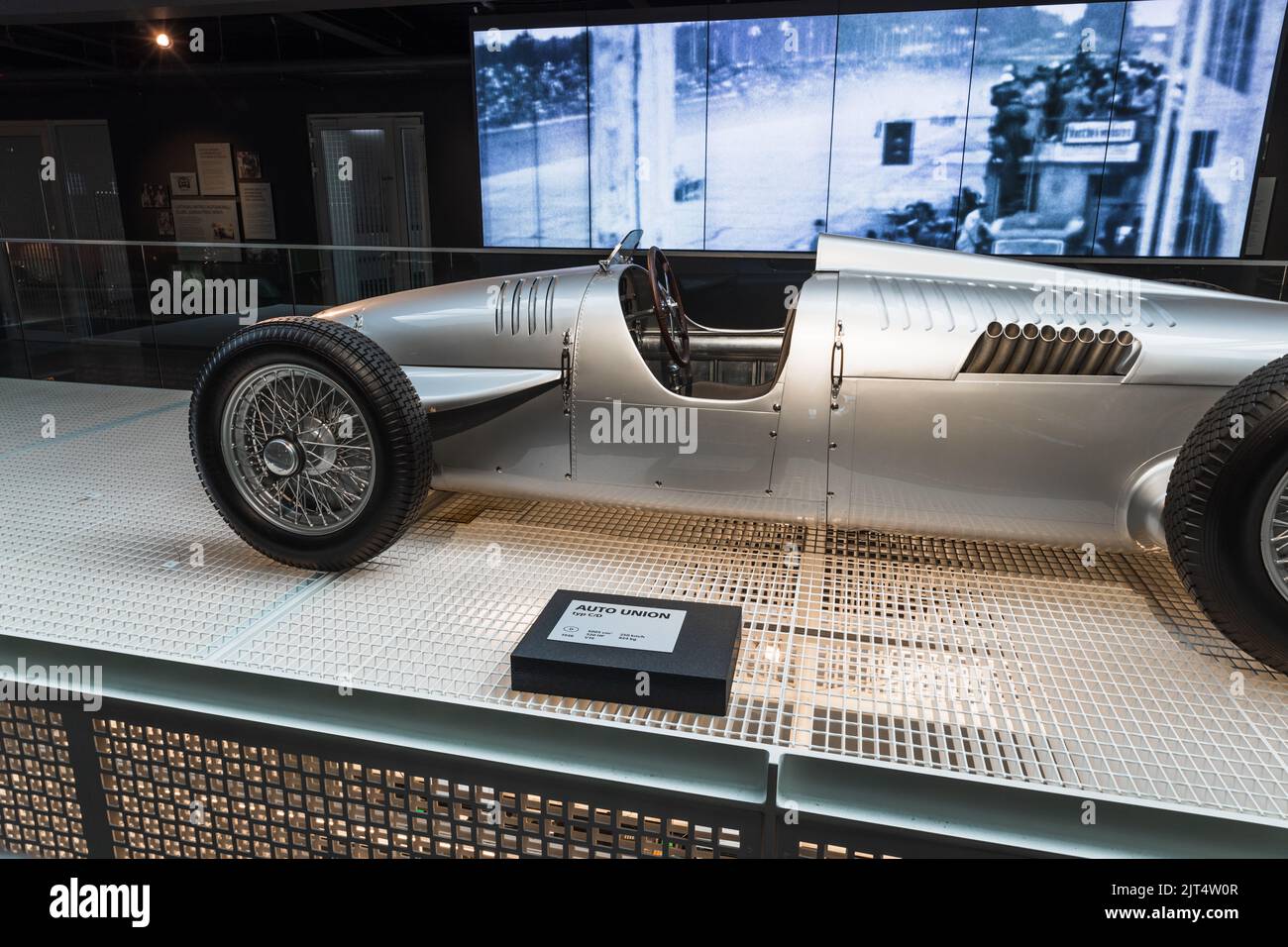 Auto Union typ C-D - Classic retro sports car. Riga motor museum. Riga ...