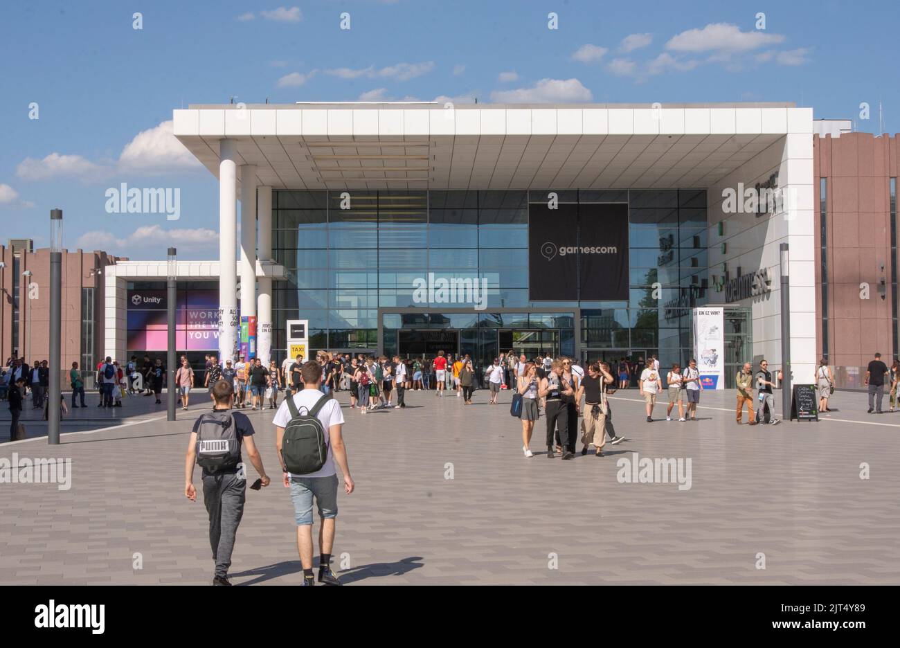 cologne august 2022: entrance to the cologne fair. gamescom 2022 Stock ...