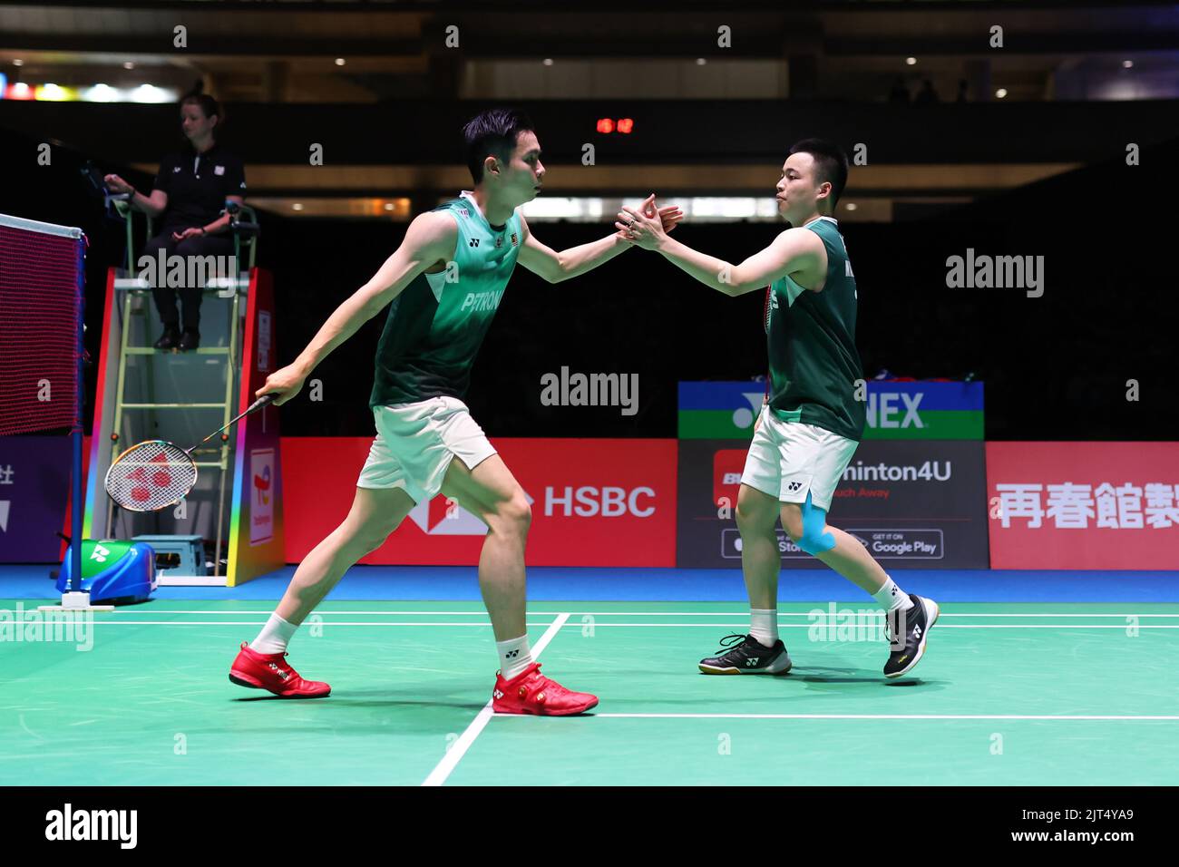 Tokyo, Japan. 28th Aug, 2022. Aaron Chia & Soh Wooi Yik (MAS) Badminton : TotalEnergies BWF ...