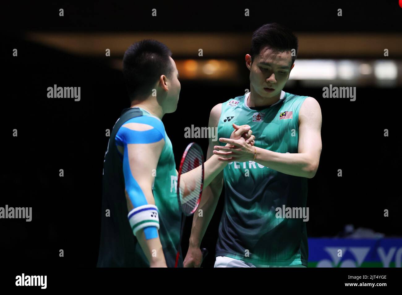 Tokyo, Japan. 28th Aug, 2022. Aaron Chia & Soh Wooi Yik (MAS) Badminton : TotalEnergies BWF ...