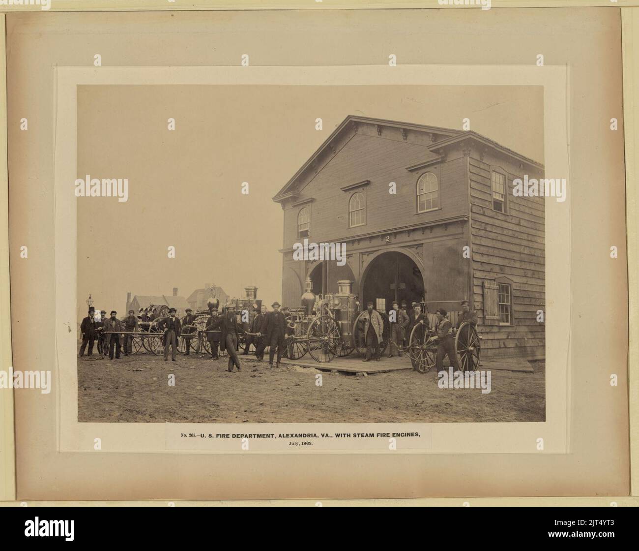 U.S. Fire Department, Alexandria, Va., with steam fire engines, July ...