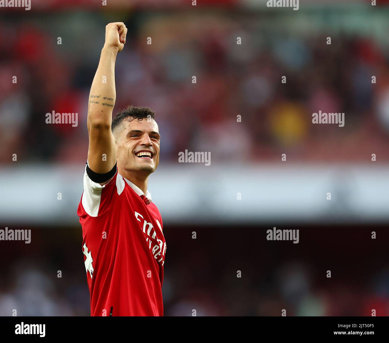 Granit xhaka celebrates 2022 arsenal hi-res stock photography and ...