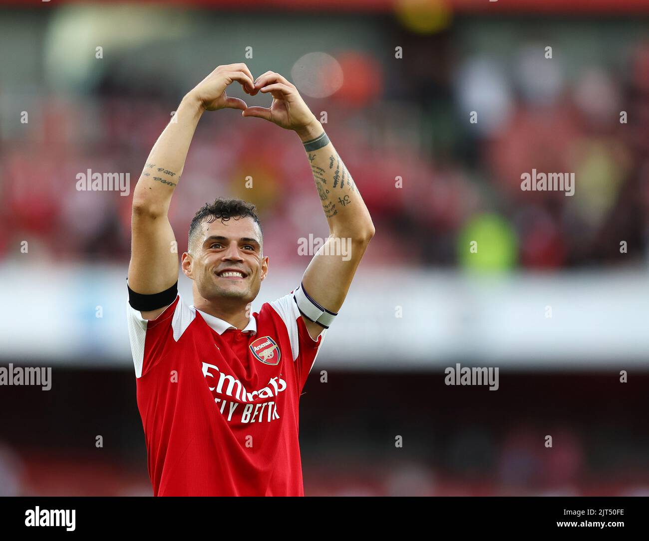 Granit xhaka celebrates 2022 arsenal hi-res stock photography and ...