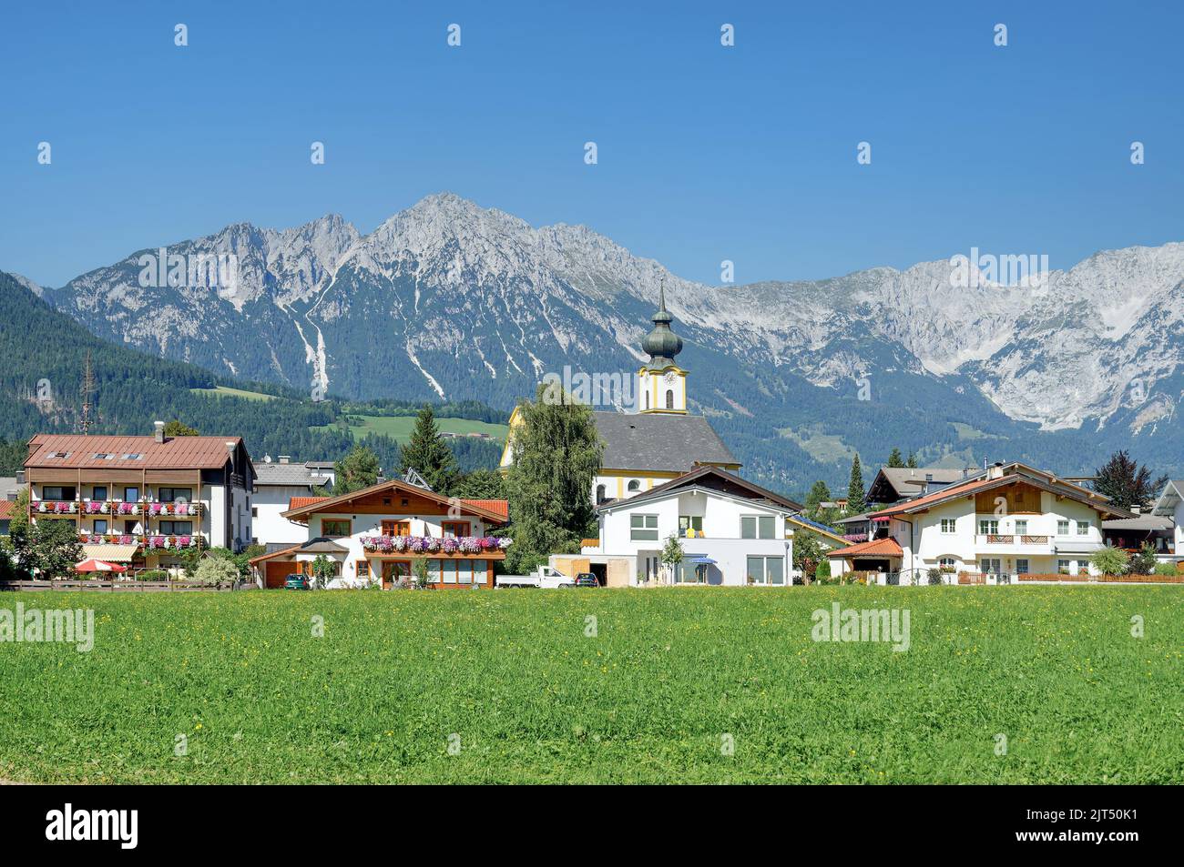 Soell (Tirol) am Wilden Kaiser,Austria Stock Photo - Alamy
