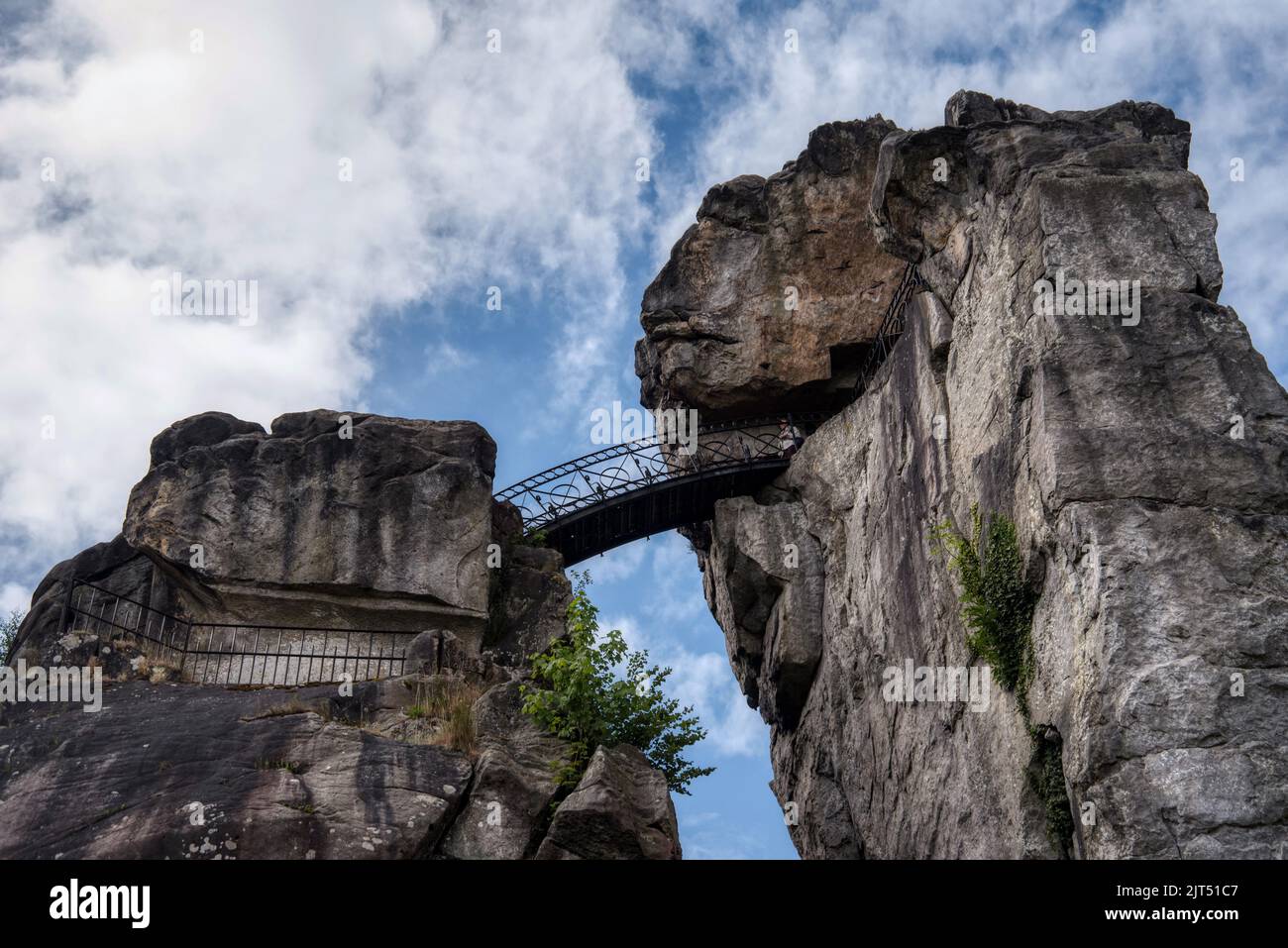 Natural and cultural monument Externsteine in the Teutoburg Forest in ...