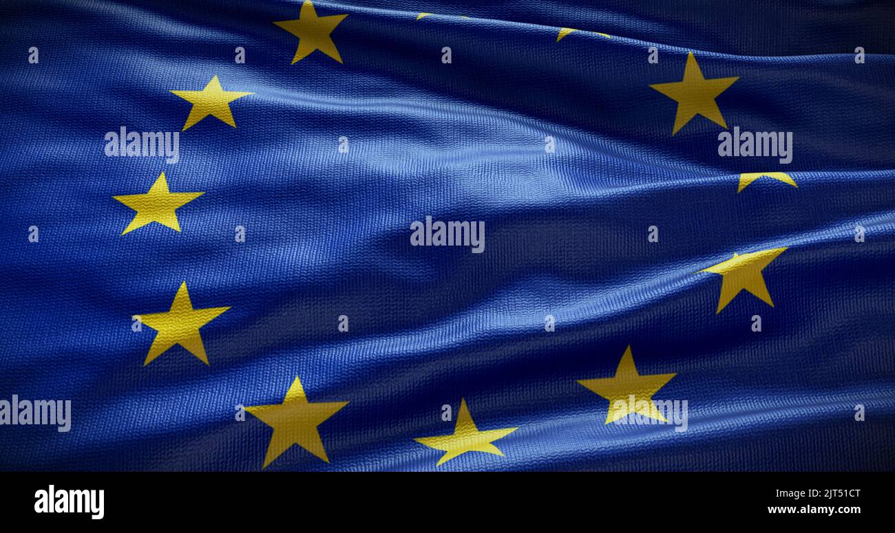 European Union symbol background. EU flag 3D illustration Stock Photo ...