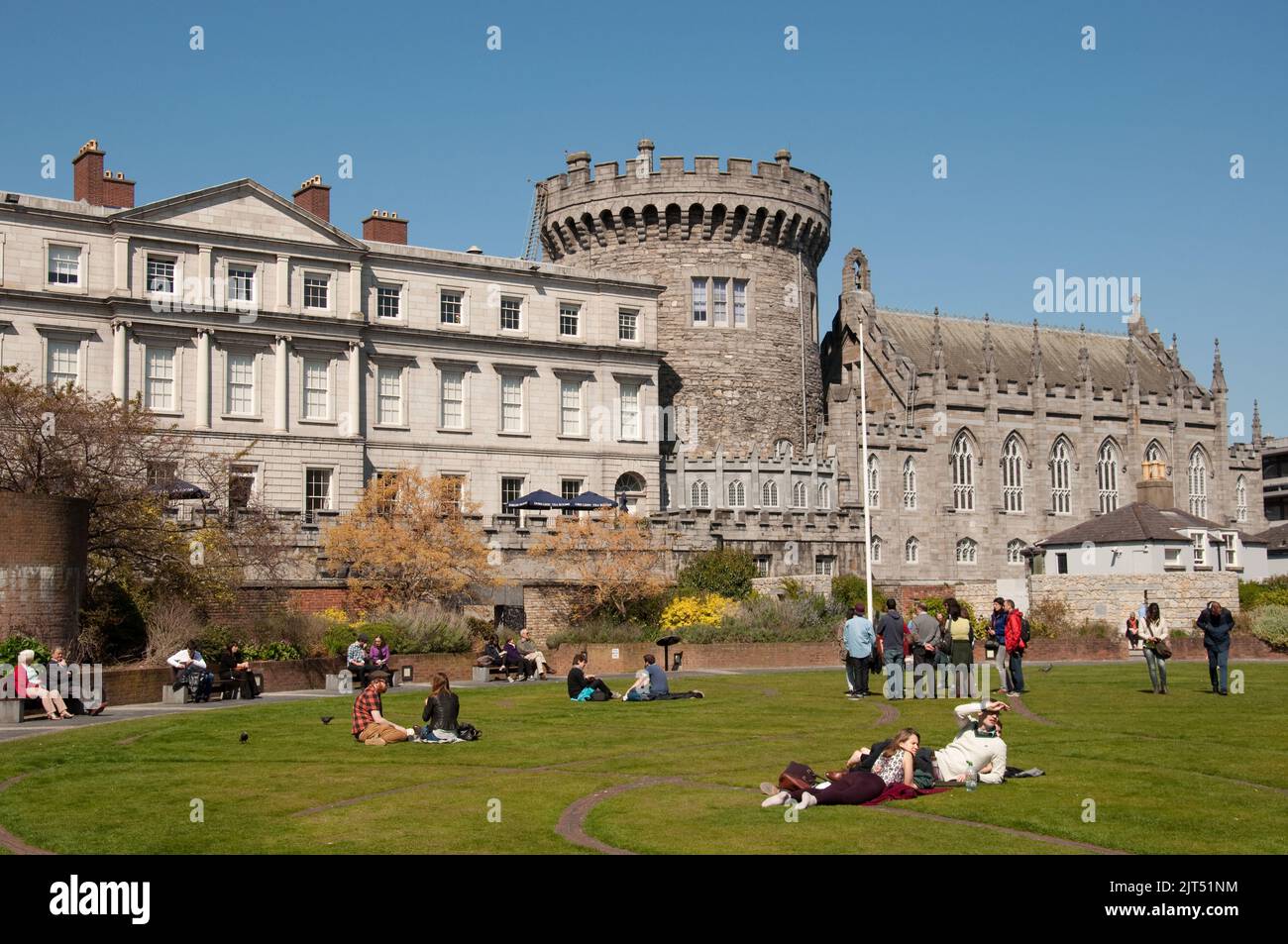 Dublin Castle Grounds, Dublin, Eire Stock Photo - Alamy