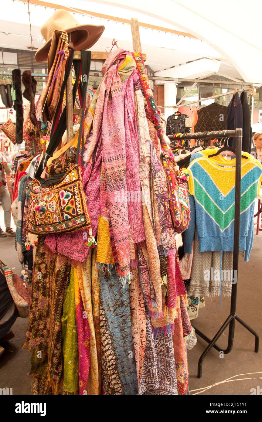 Scarves, Second Hand Stall, Portobello Green Market, London, UK ...