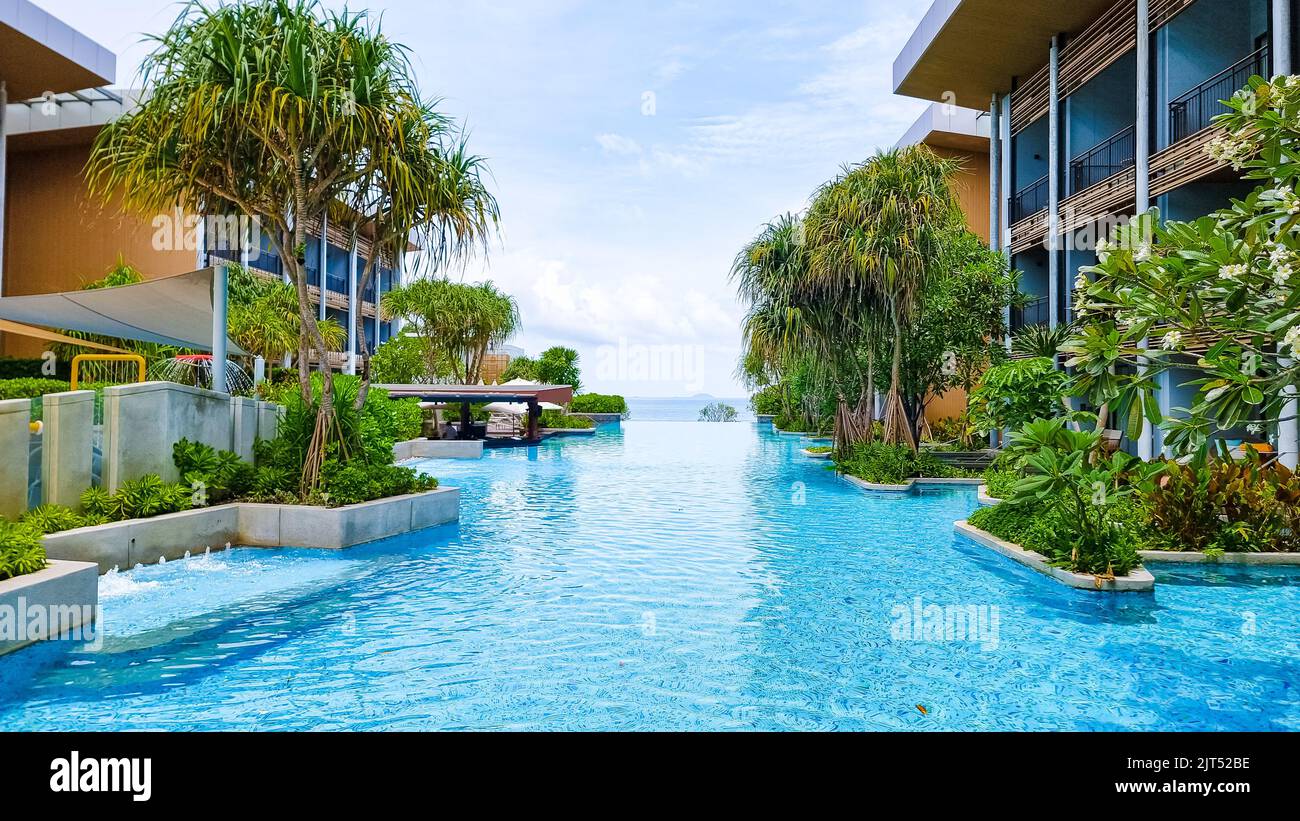 Pattaya Thailand August 2022, Luxury hotel with swimming pool ...