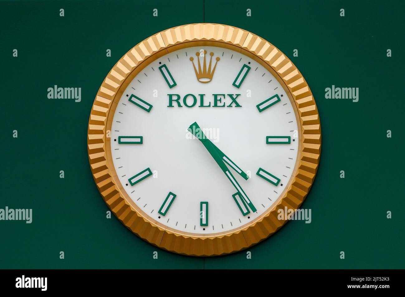 Spa Francorchamps, Vallonia, Belgium. 27th Aug, 2022. Rolex clock on F1 ...