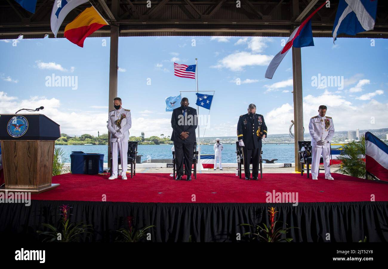 U.S. INDO-PACIFIC COMMAND CHANGE OF COMMAND CEREMONY 210430 Stock Photo ...