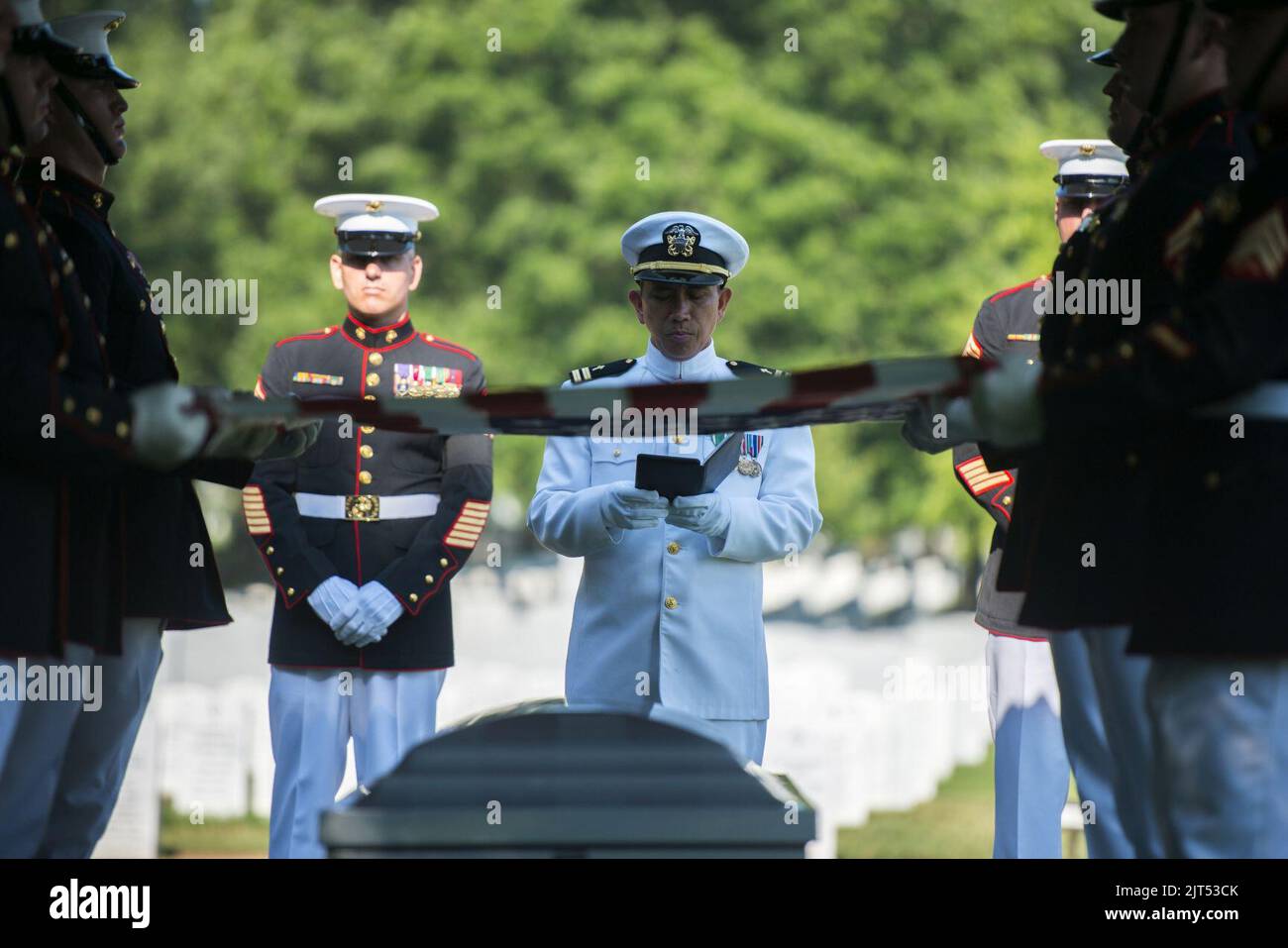 U.S. Marine Corps Sgt. Funeral at Arlington National Cemetery ...