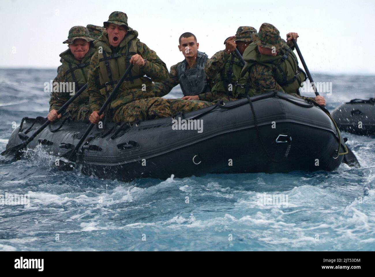 U.S. Marines aboard a combat rubber raiding craft Stock Photo - Alamy
