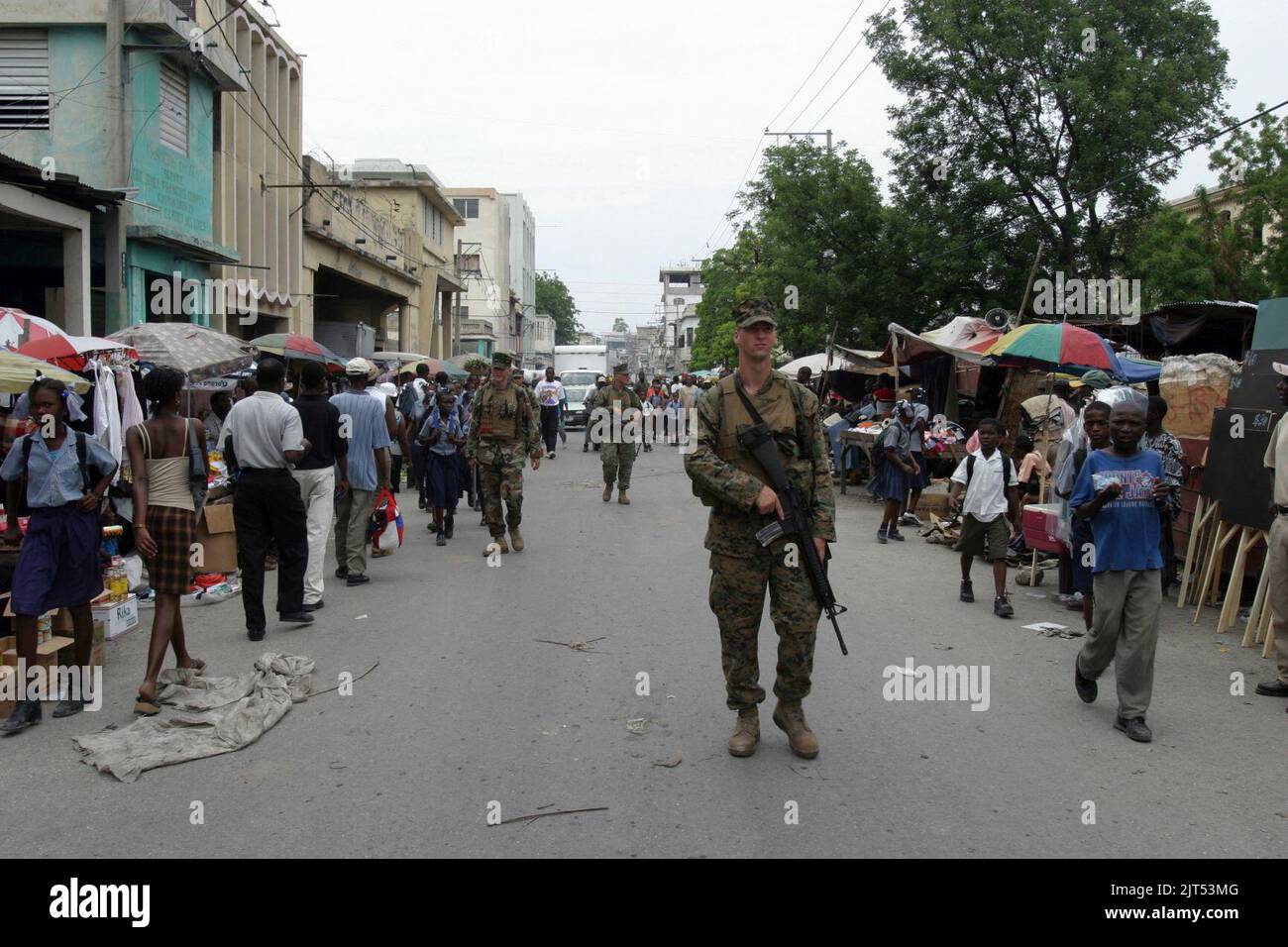U.S. Marines in Bel Air, Haiti, 2004 Stock Photo - Alamy