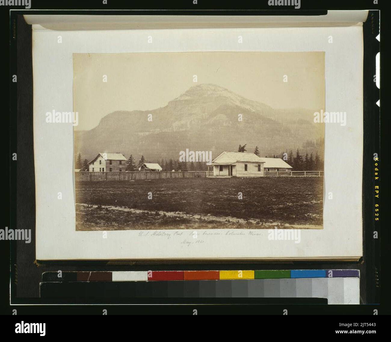 U.S. military post, lower Cascades, Columbia River, May 1860 Stock ...