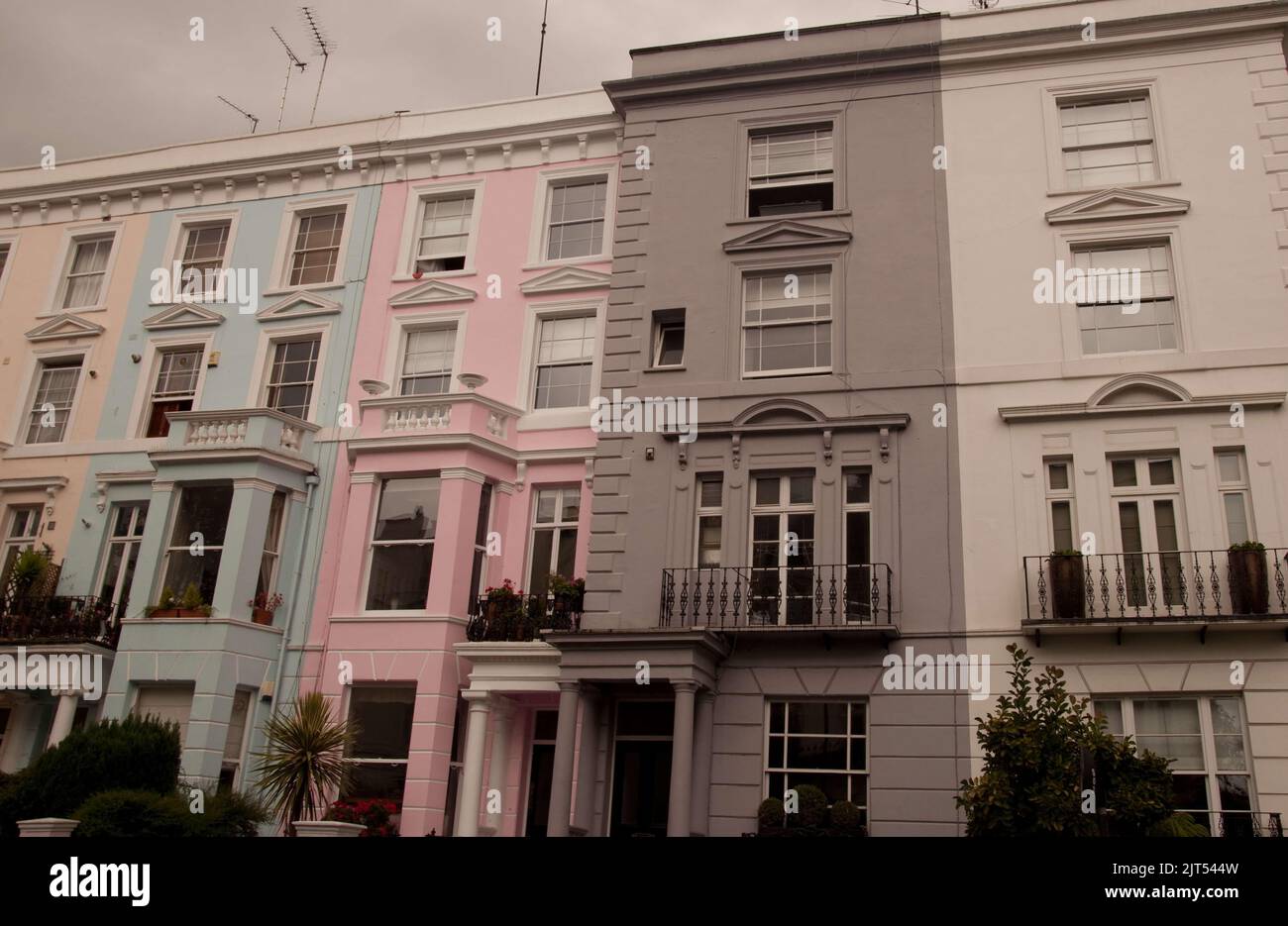 Colourful houses, off Portobello Rad, London, UK Stock Photo - Alamy