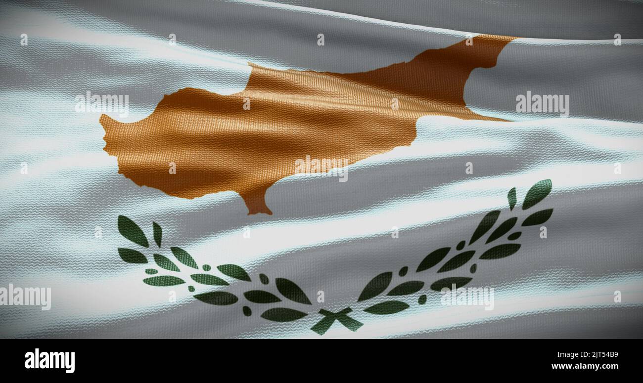 Cyprus national flag waving background. Flat backdrop with copy space ...