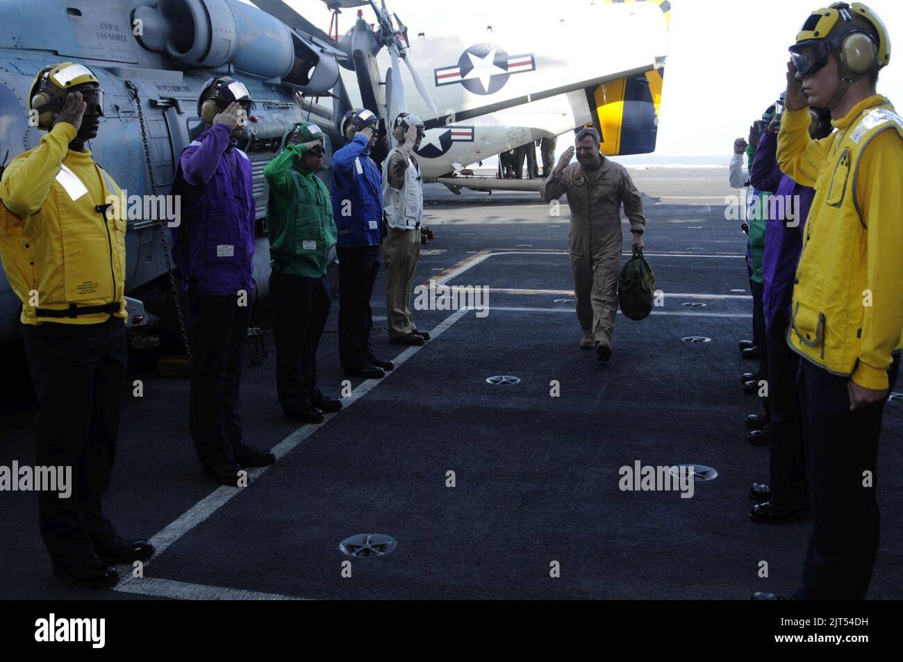 U.S. Naval Forces Central Command commander visits Nimitz Stock Photo ...
