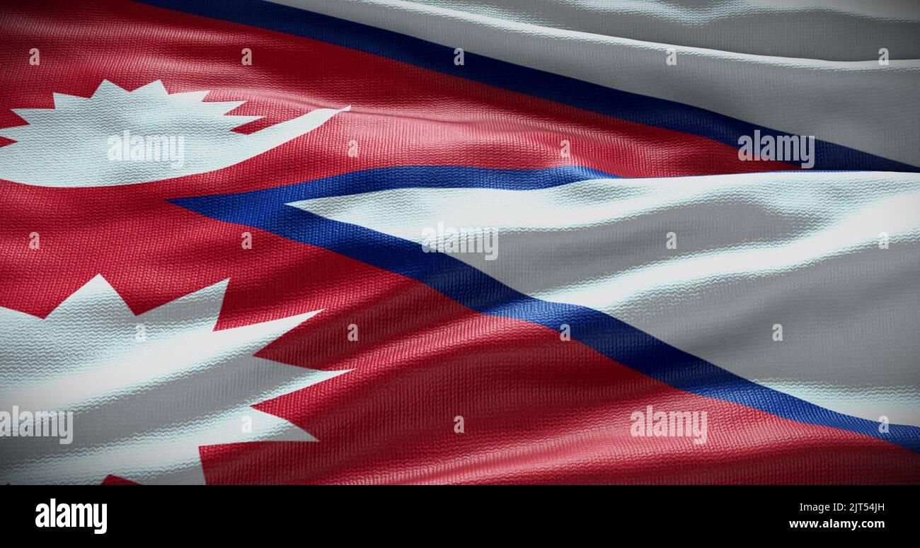 Nepal national flag waving background. Flat backdrop with copy space ...