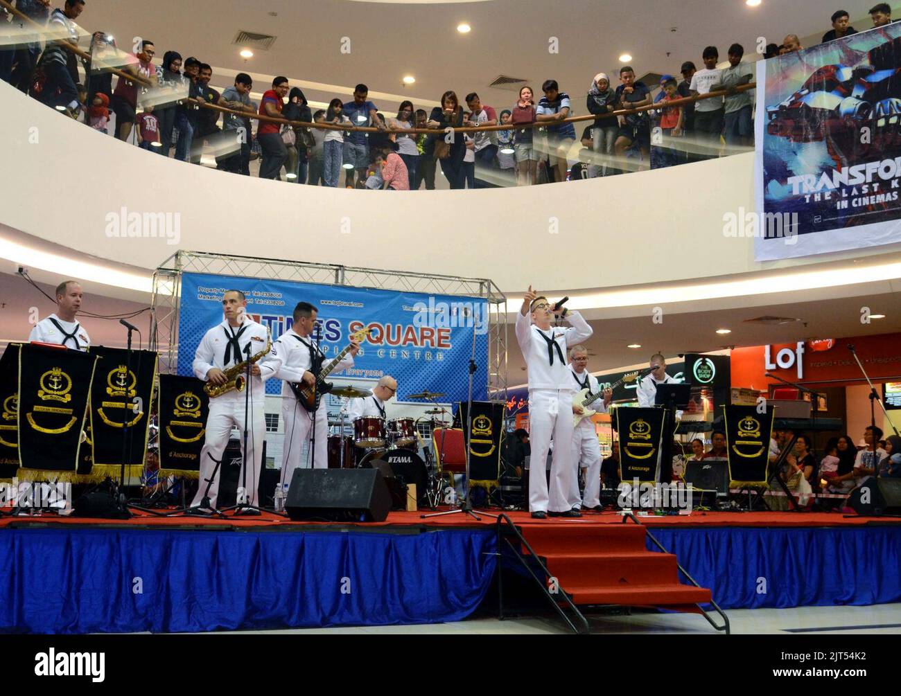 U.S. Navy 7th Fleet Band performs for local citizens at Times Square ...
