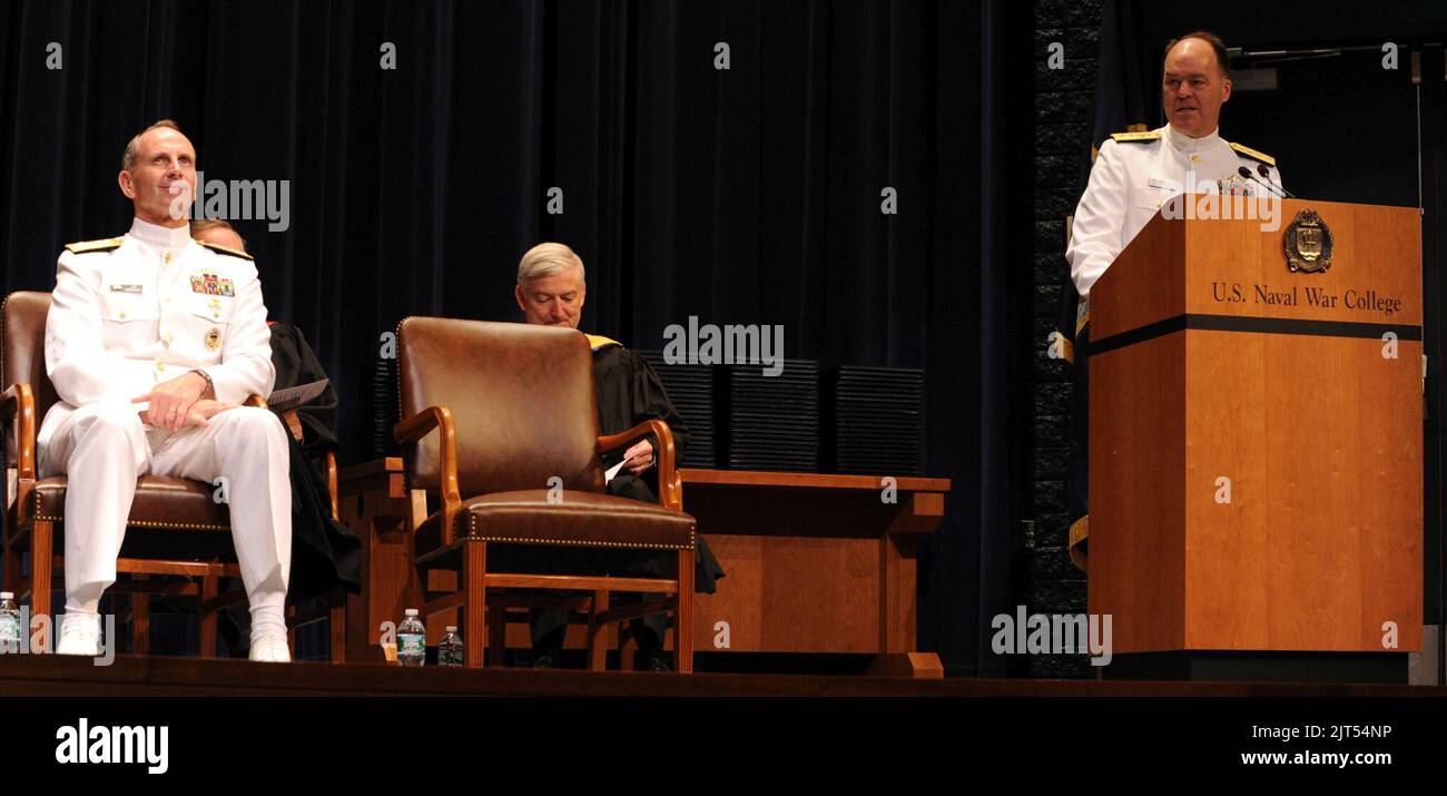U.S. Navy Adm. Jonathan W. Greenert, foreground left, the Chief of ...