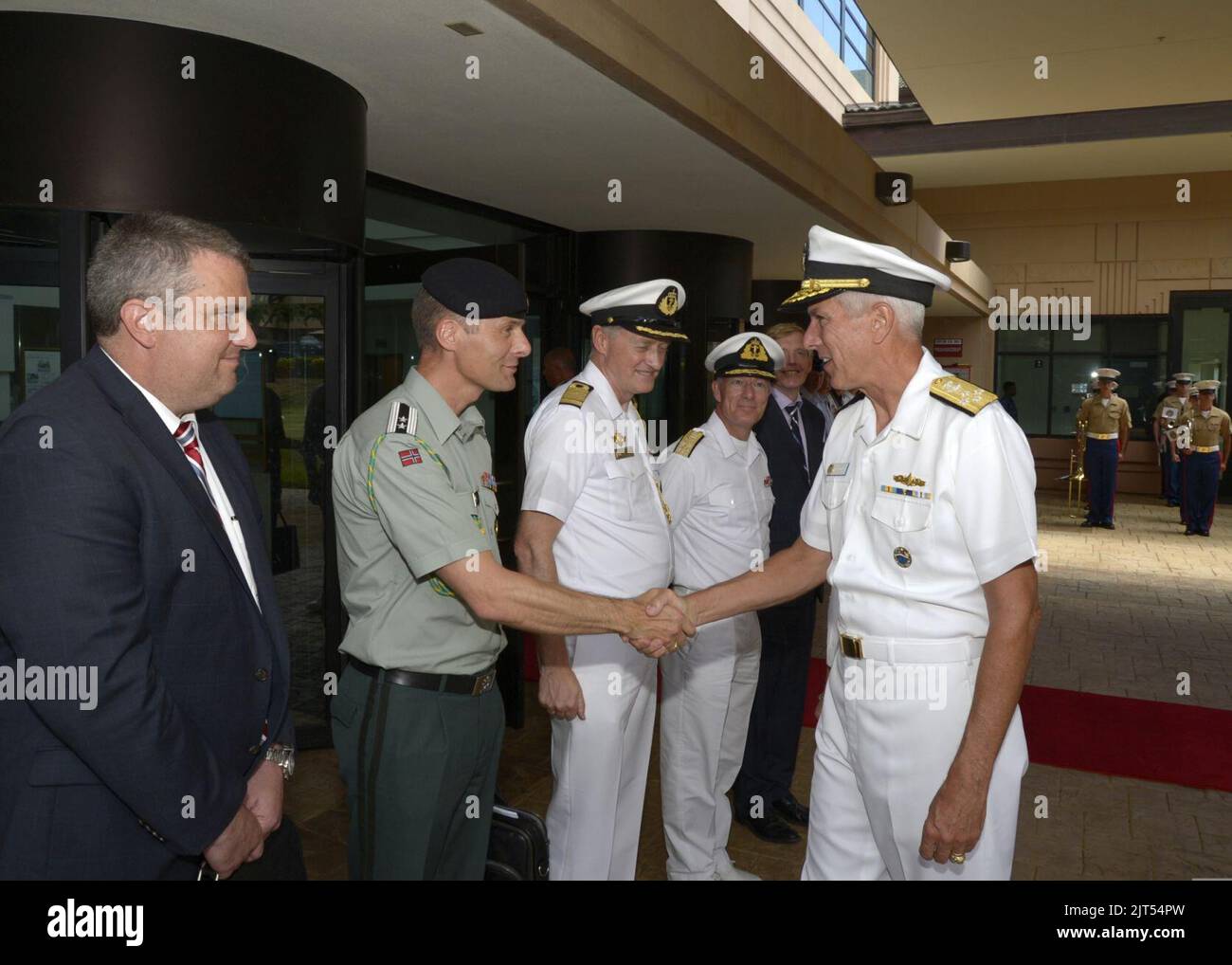 U.S. Navy Adm. Samuel J. Locklear, right, the commander of U.S. Pacific ...