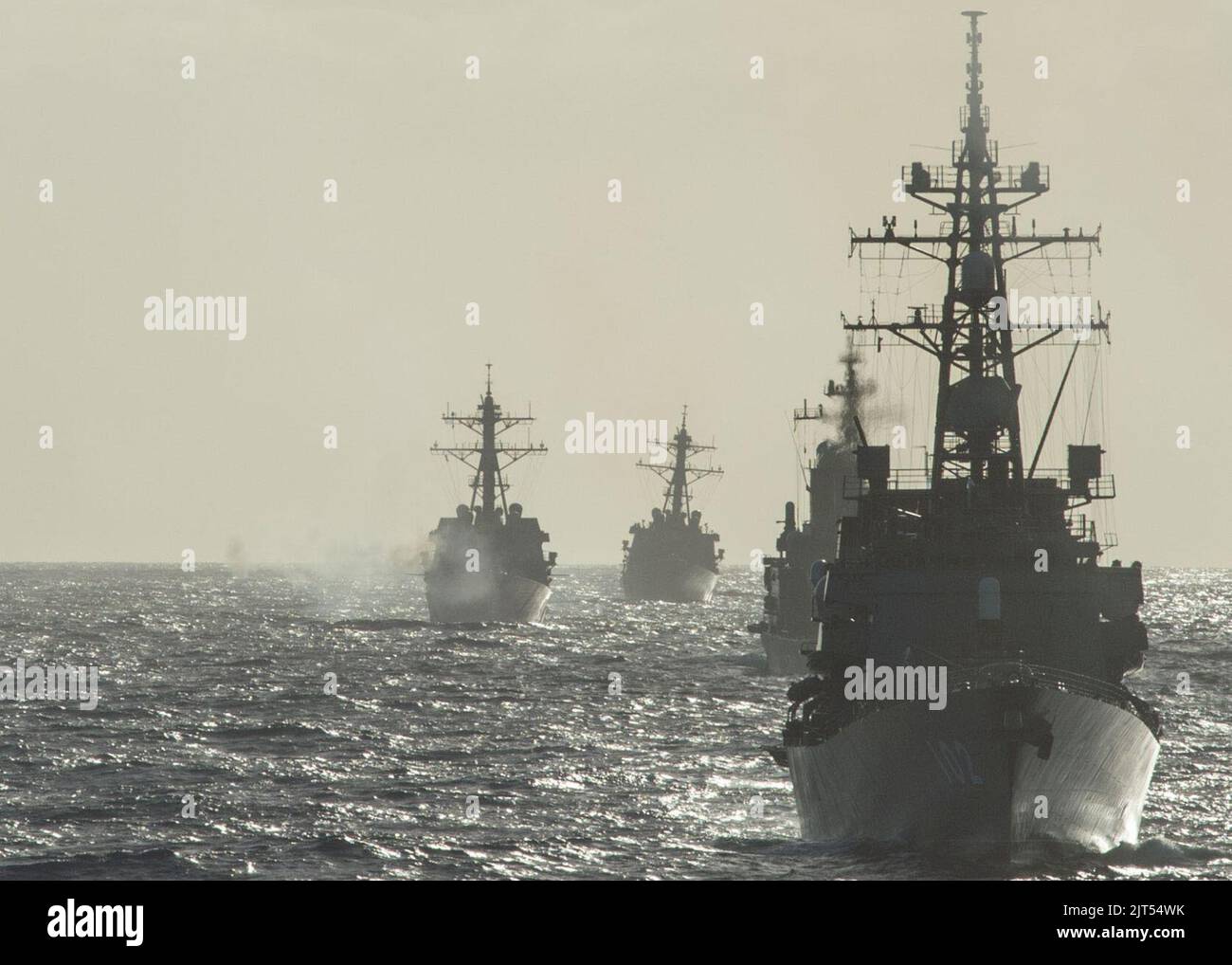 U.S. Navy and Japan Maritime Self-Defense Force ships are underway in ...