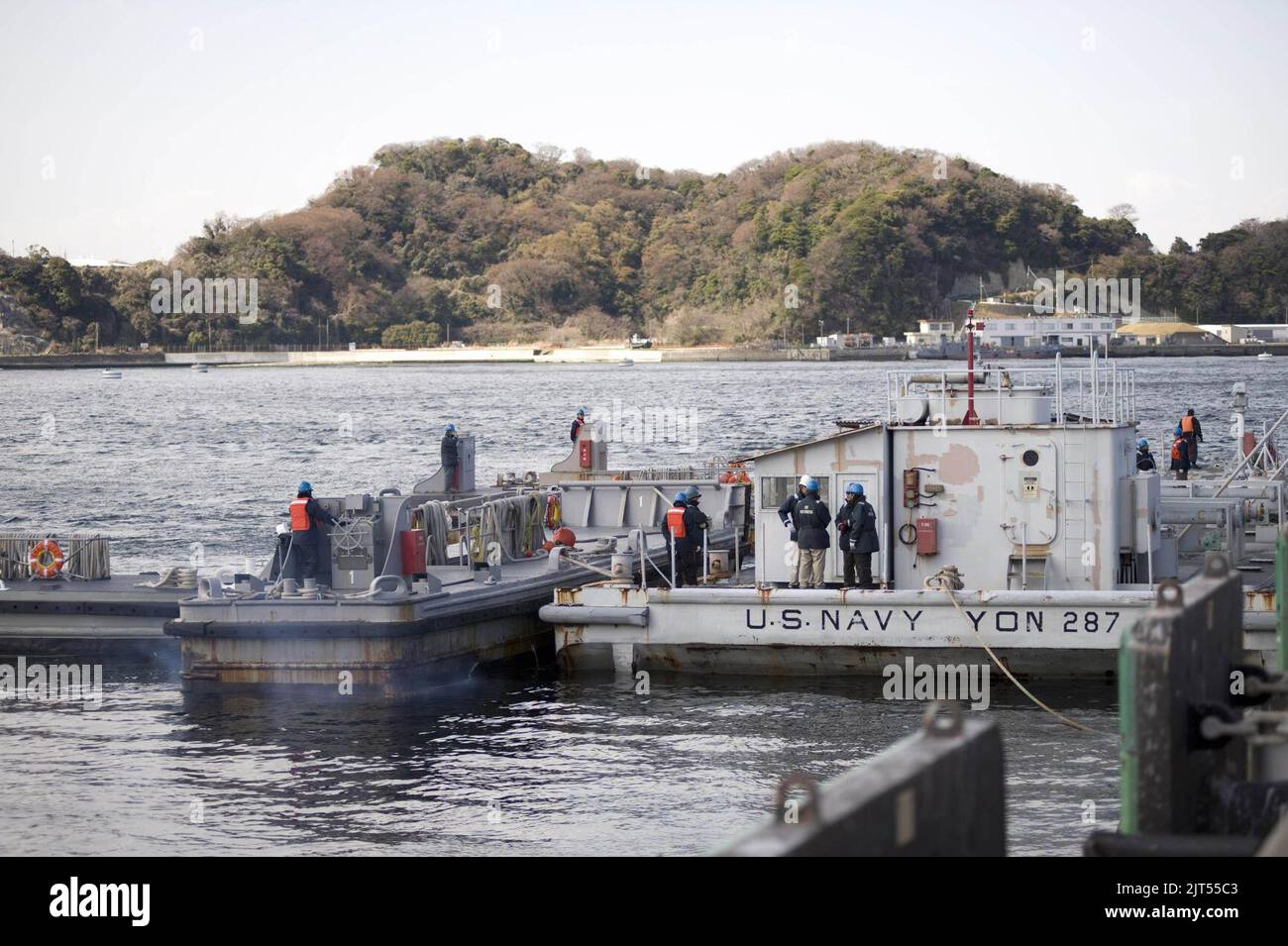 U.S. Navy Barge filled with fresh water, departs Fleet Activities ...