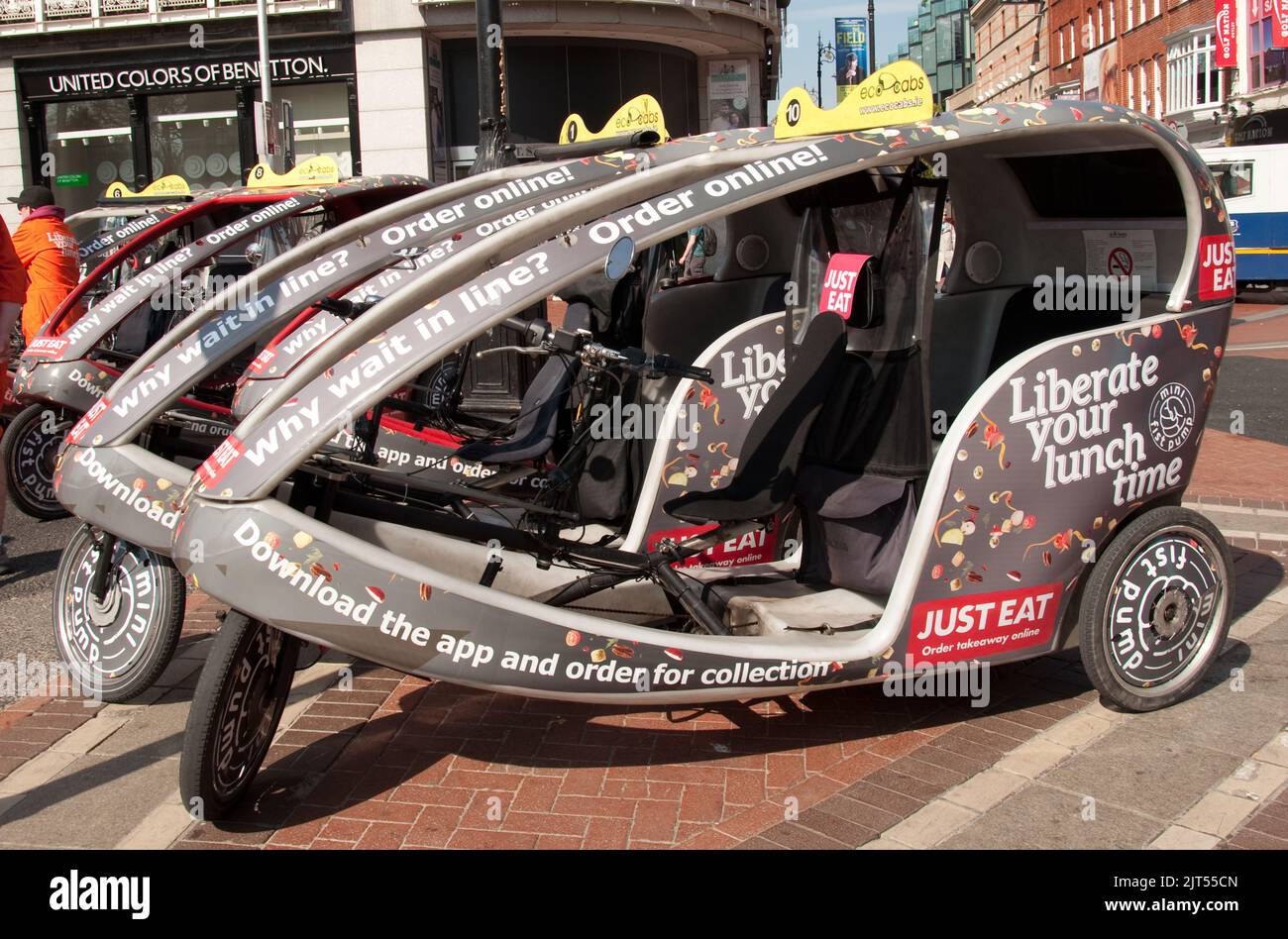 Small Taxis - Tuk-Tuks, Dublin, Eire Stock Photo - Alamy