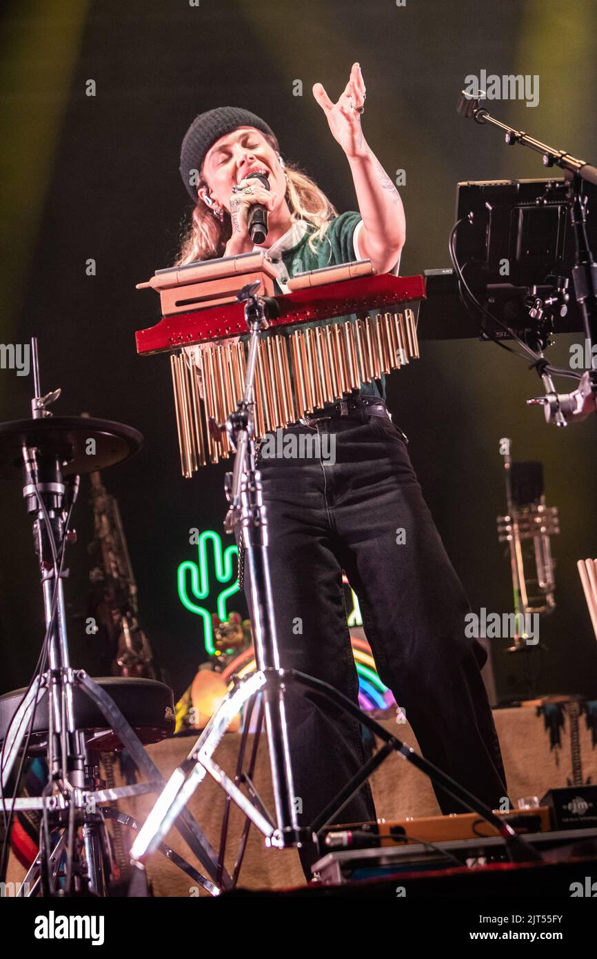 Turin Italy. 26 August 2022. The Australian singer songwriter TASH ...