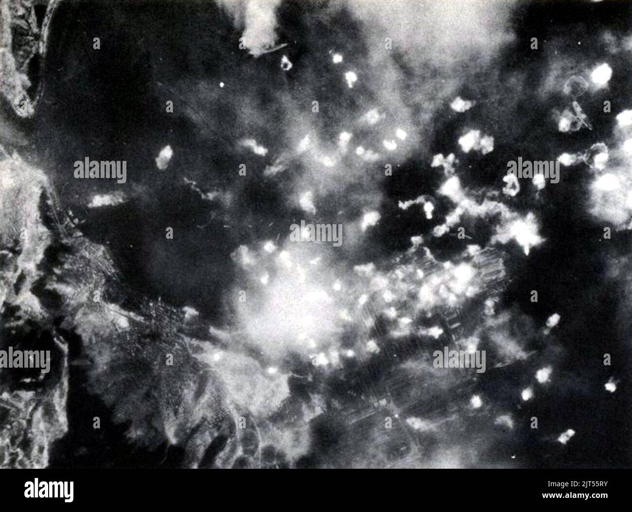 U.S. Navy carrier aircraft attack the Japanese Kure Naval Base on 19 ...