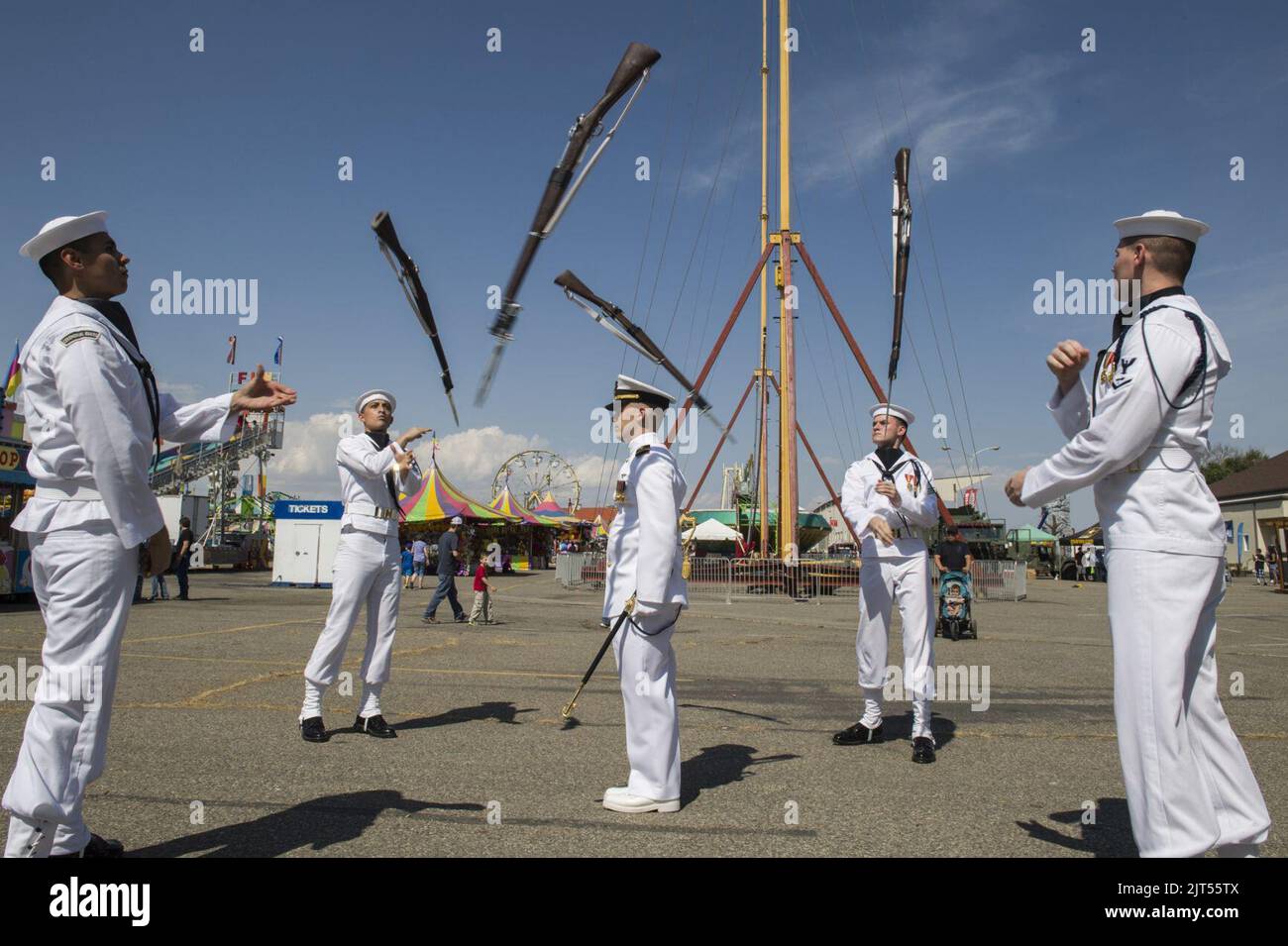 U.S. Navy Ceremonial Guard Drill Team perform during Navy Week Montana ...