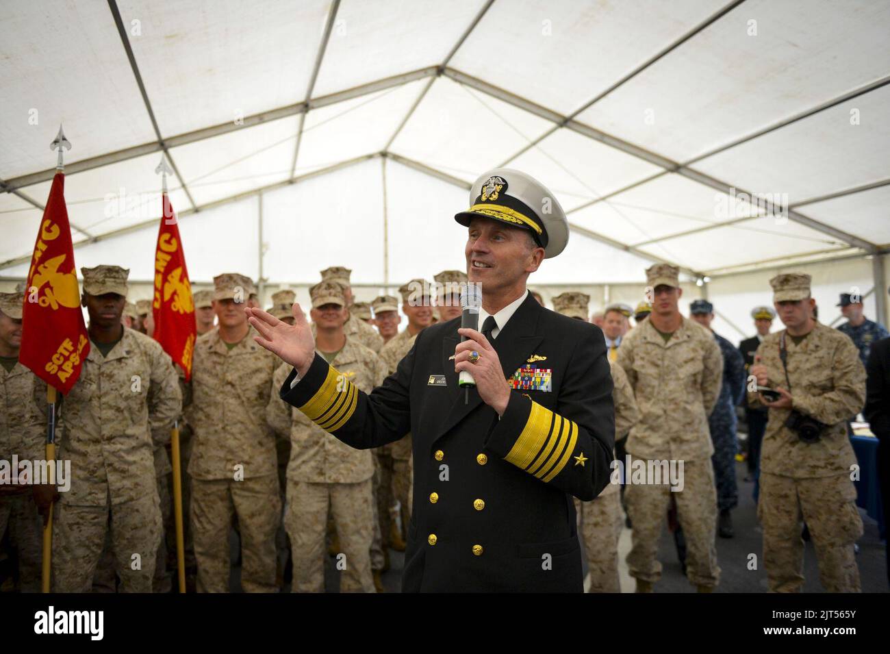 U.S. Navy Chief of Naval Operations Adm. Jonathan Greenert, center ...
