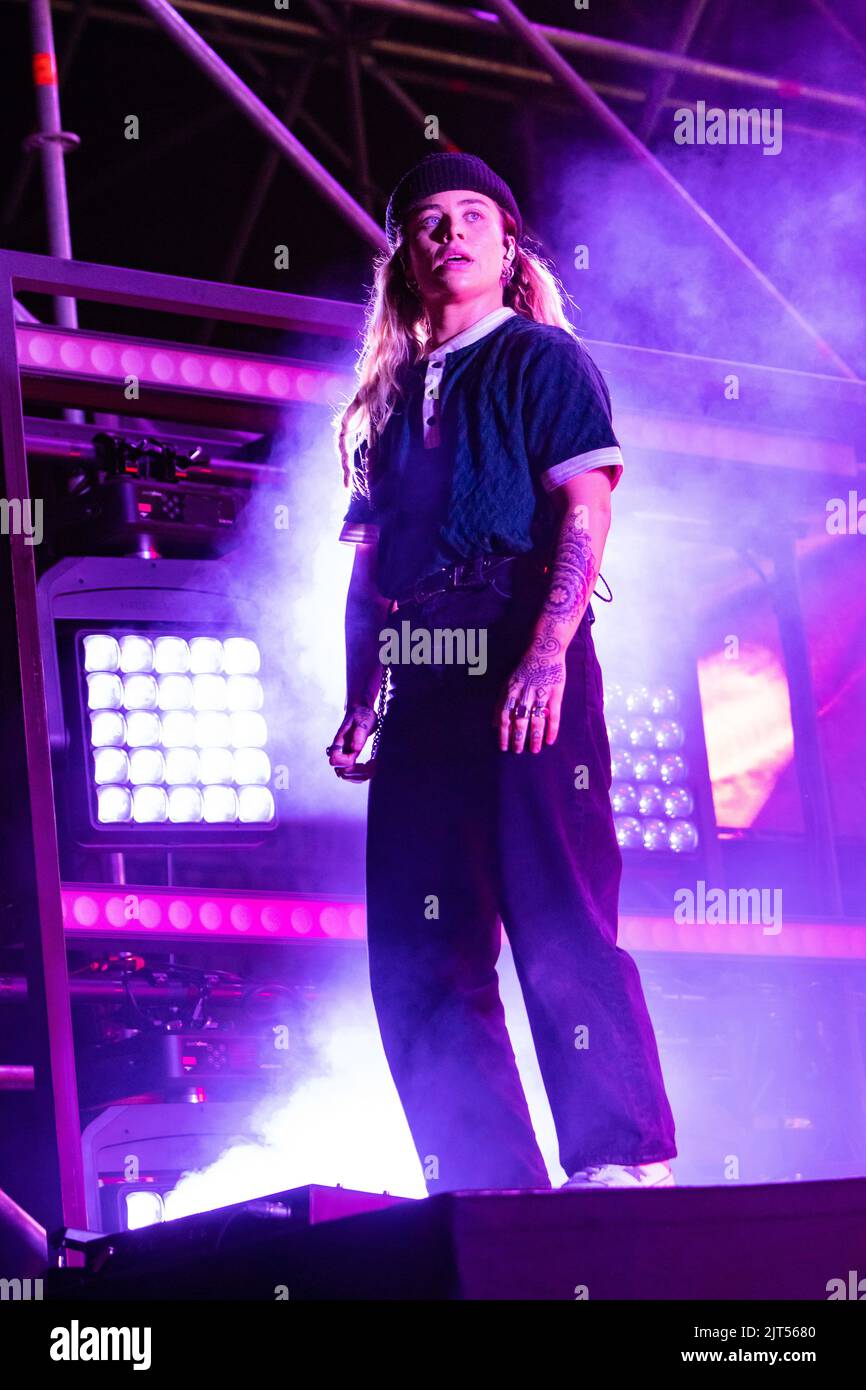 Turin Italy. 26 August 2022. The Australian singer songwriter TASH ...