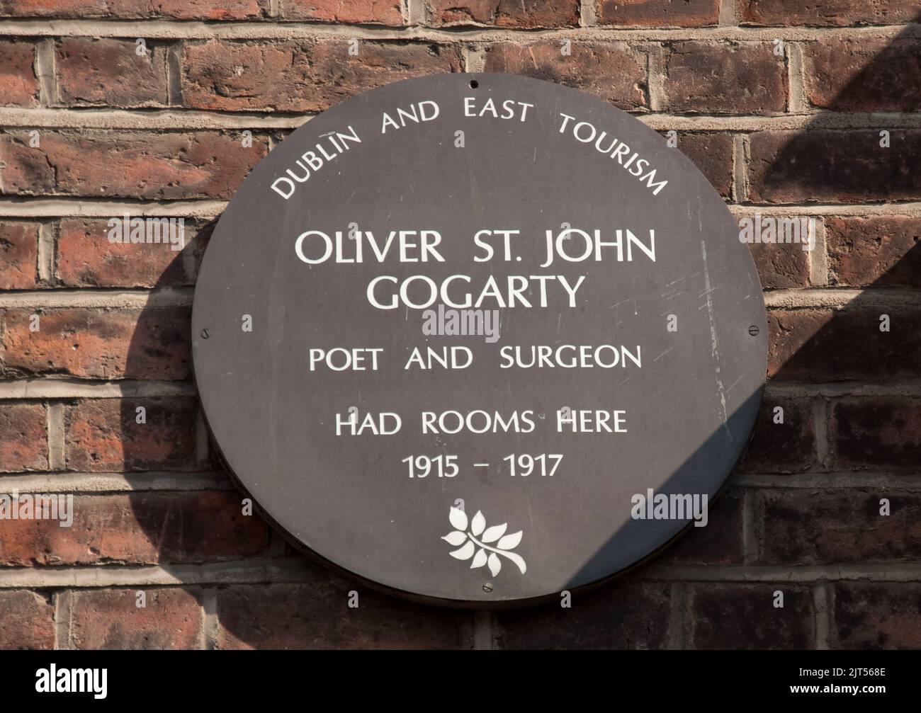 Plaque for Oliver St John Gogarty, Dublin, Eire Stock Photo - Alamy