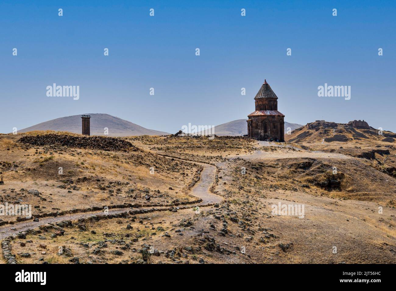 Ani Ancient Ruin near Kars, eastern Turkey. The Church of Saint Gregory ...