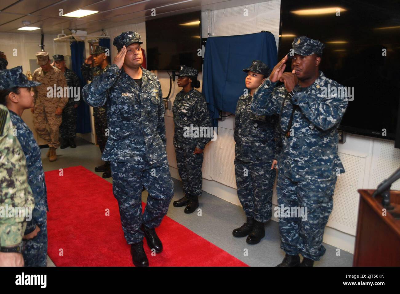 U.S. Navy Commissions First-of- Class Expeditionary Sea Base, USS Lewis B. Puller 170817 Stock ...