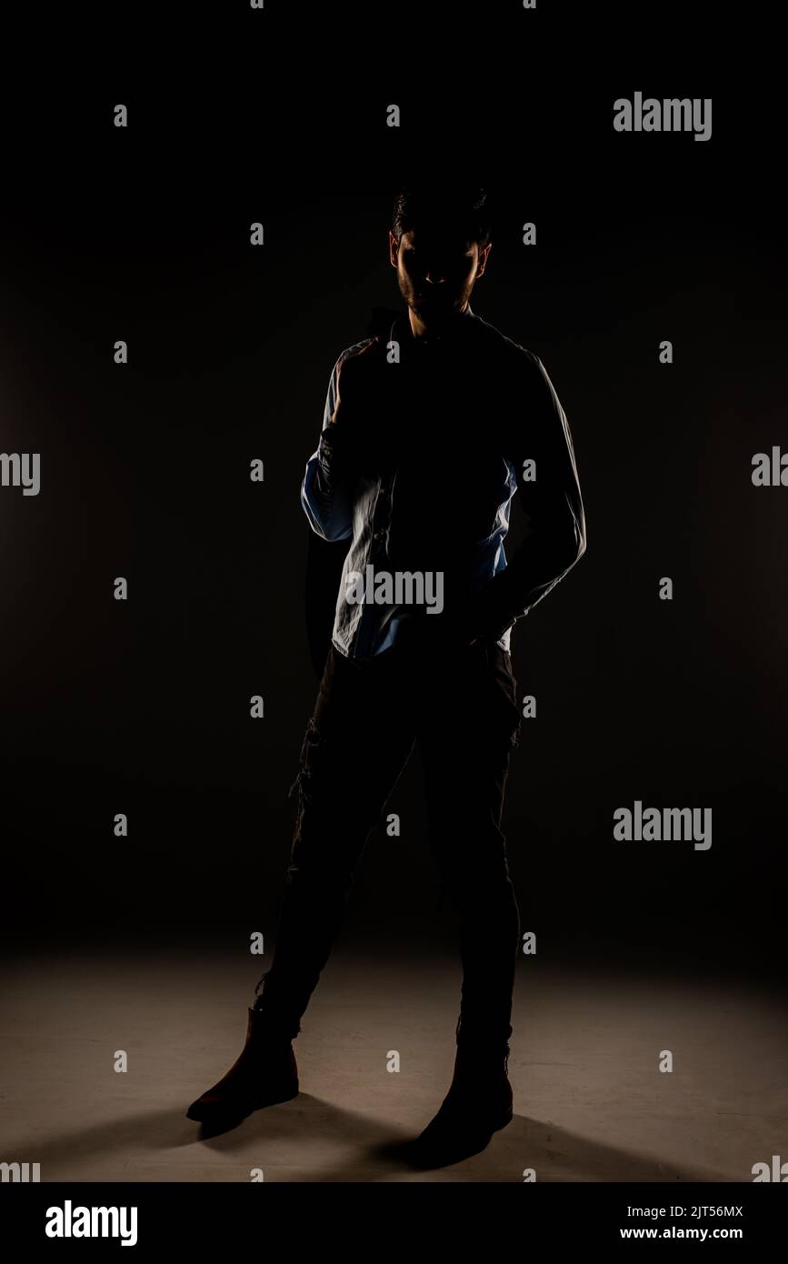 Tall dark handsome male model hi-res stock photography and images - Alamy