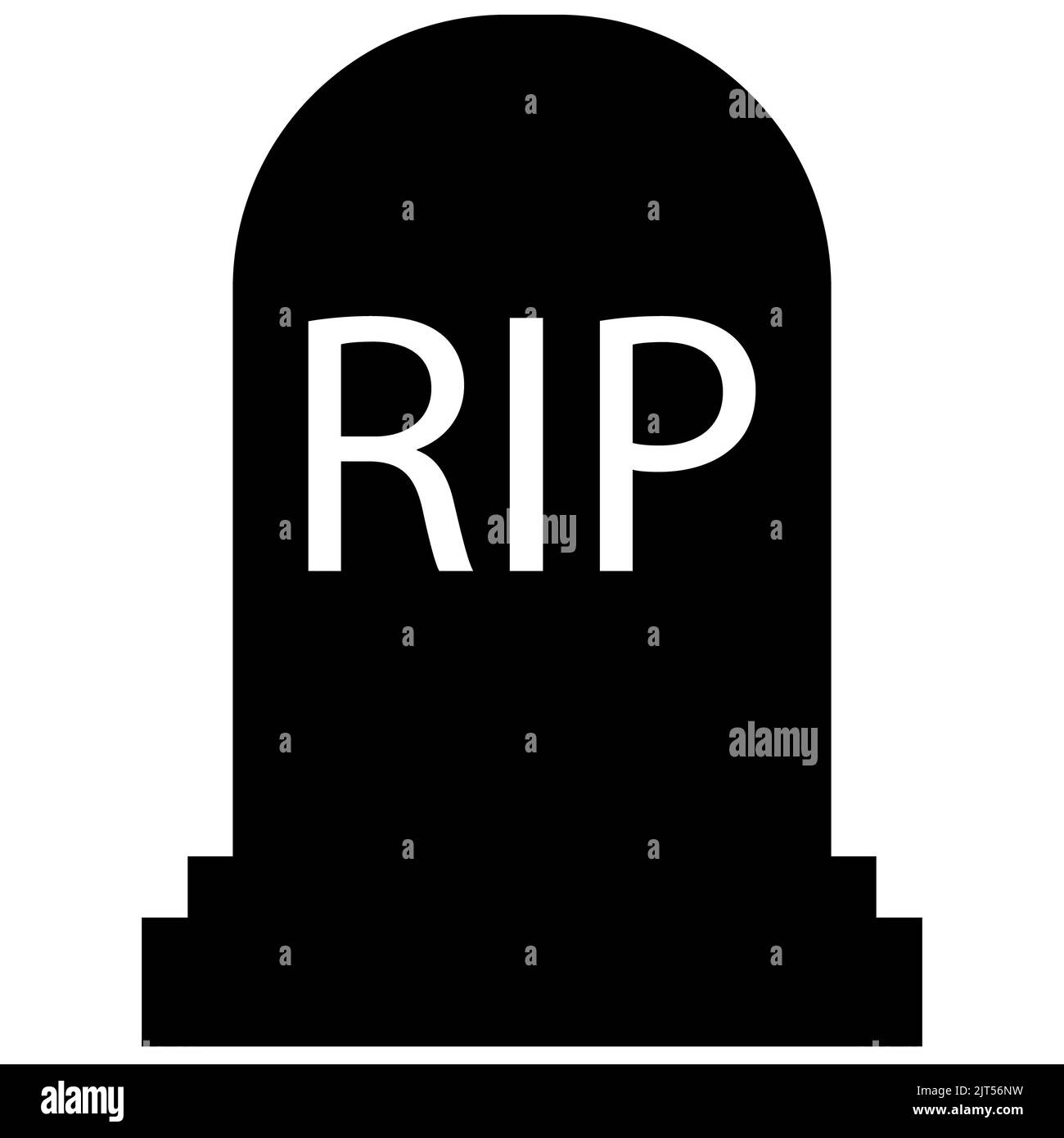 Halloween grave icon on white background. Gravestone sign. Rip tombstone symbol. flat style ...