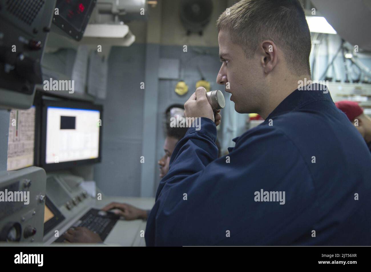 U.S. Navy Damage Controlman 2nd Class announces engineering casualties ...