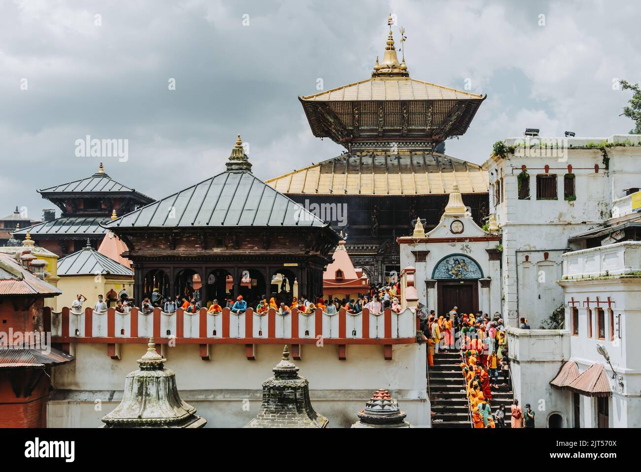 kathmandu,Nepal - Aug 8, 2022 : Hindu devotees at pashupatinath temple ...
