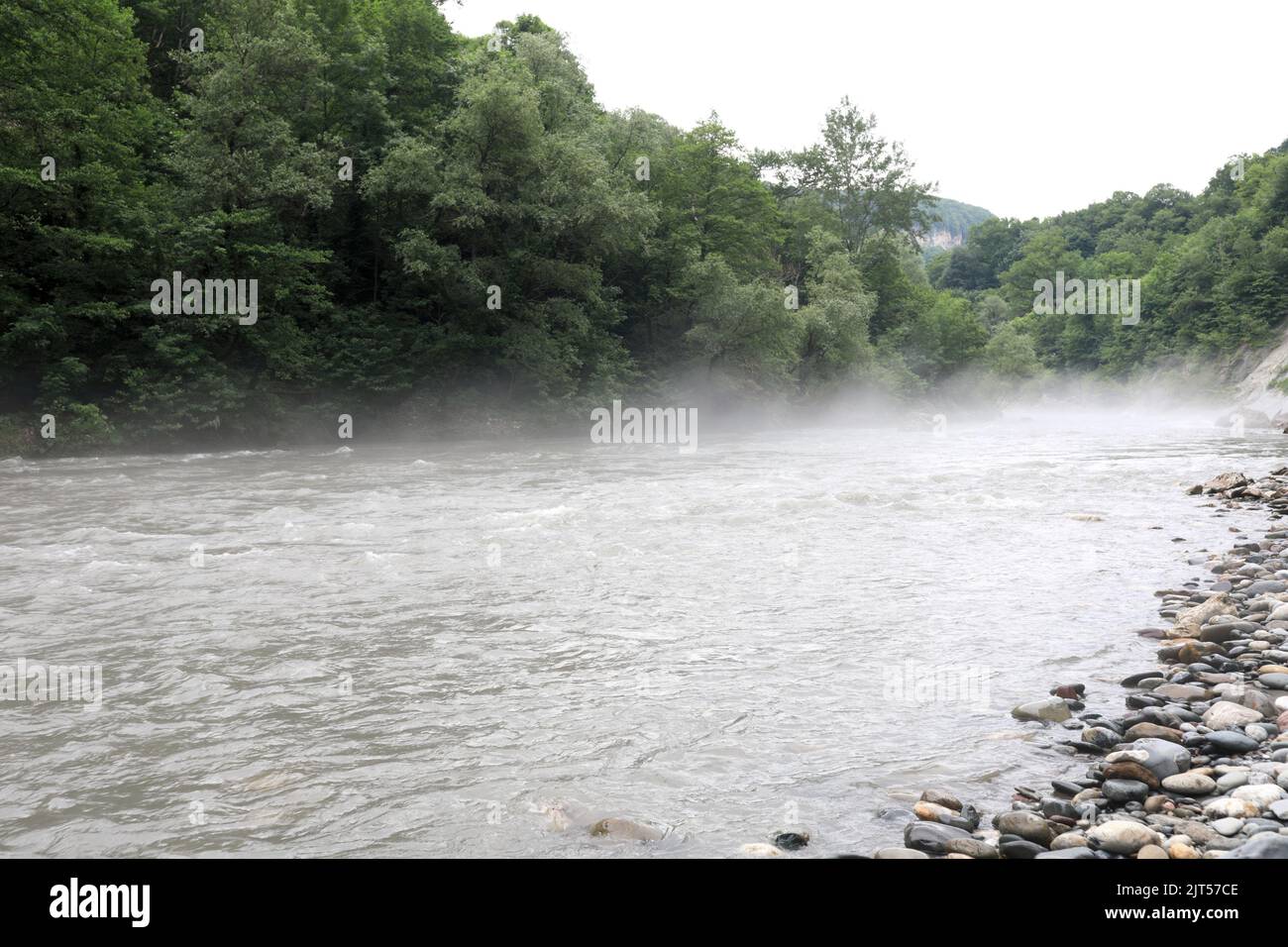 View of Belaya River in summer, Adygea Stock Photo - Alamy