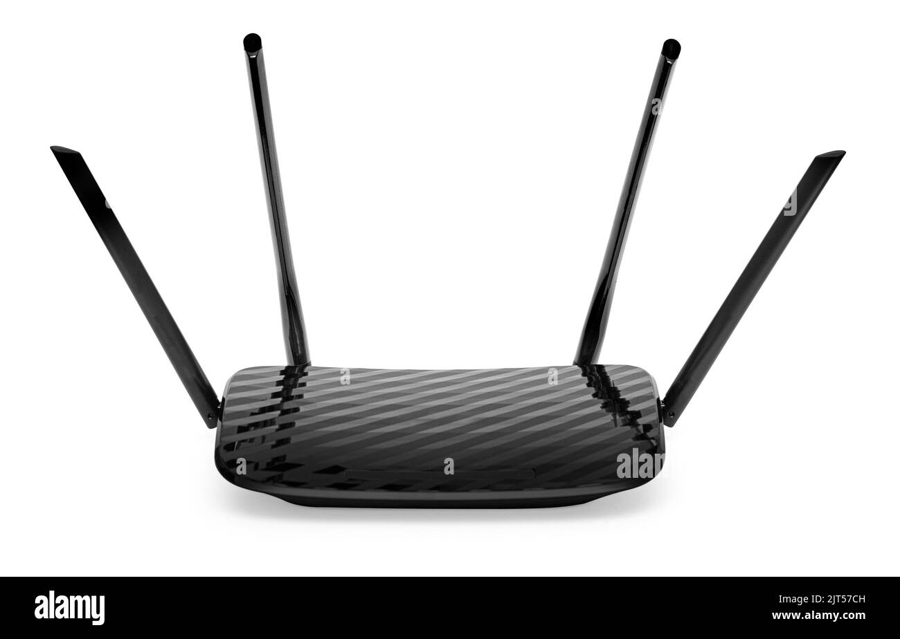 Modern Wi Fi Router For 5g On A White Background With Clipping Path