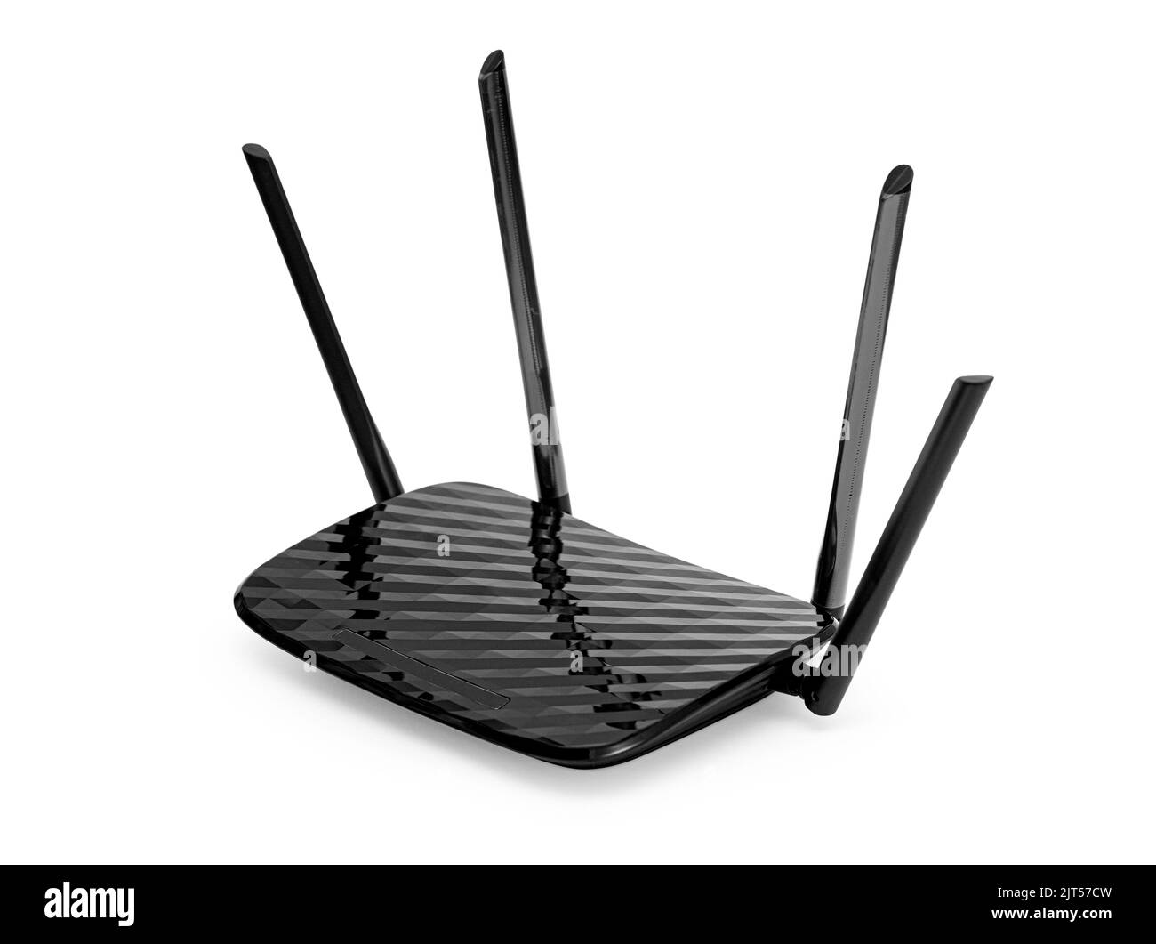 Modern Wi Fi Router For 5g On A White Background With Clipping Path