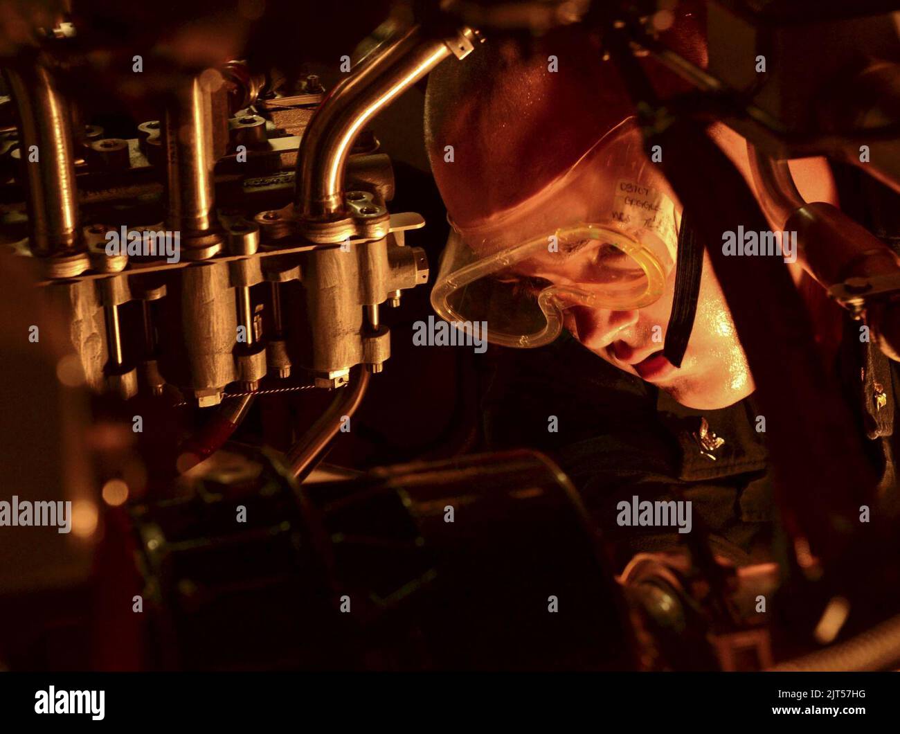 U.S. Navy Gas Turbine System Technician (Mechanical) 3rd Class performs ...